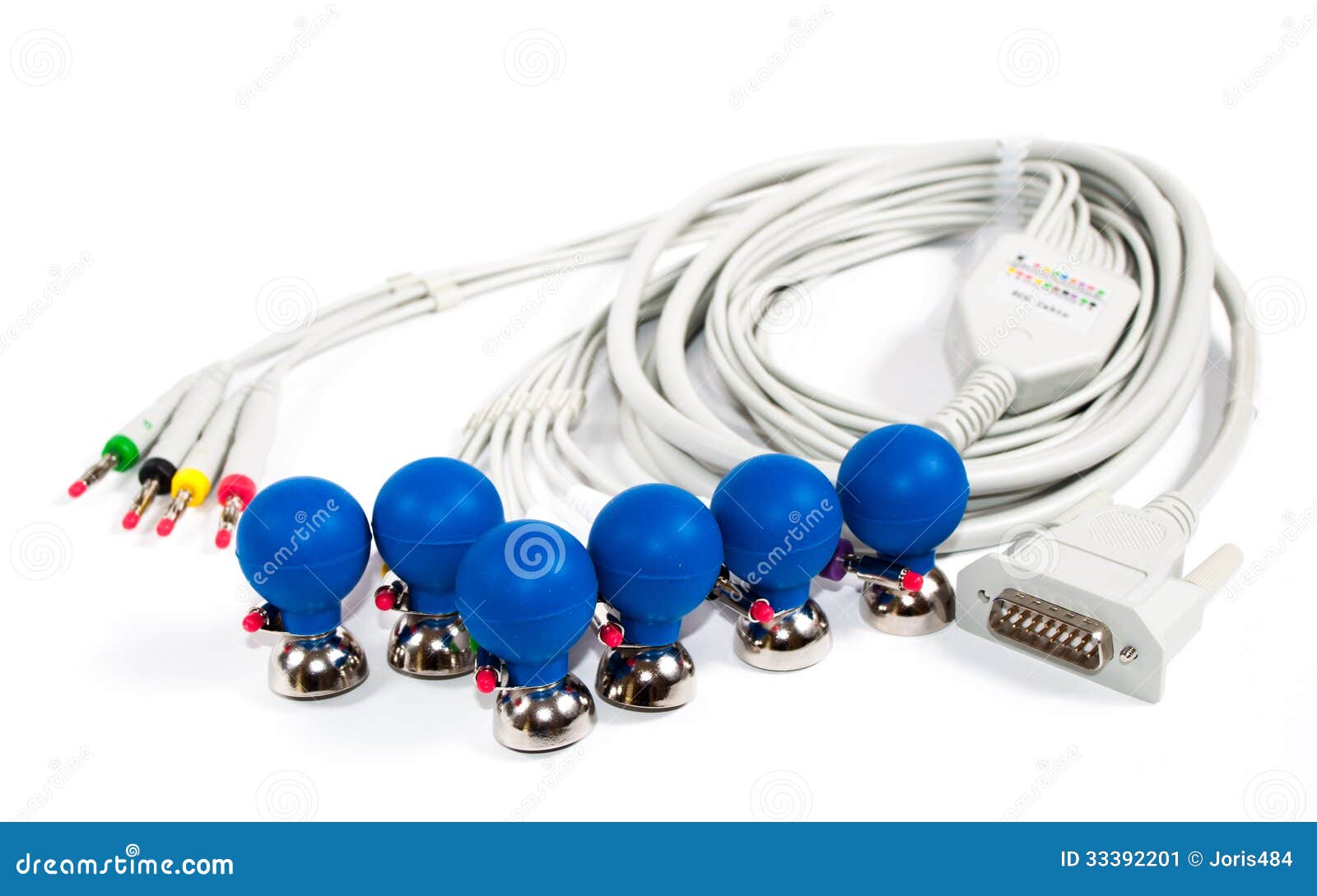 ECG Electrodes And Cable Stock Image - Image: 33392201