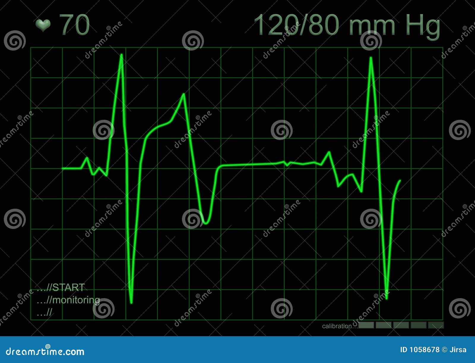 ECG graph stock illustration. Illustration of cardiology - 1058678