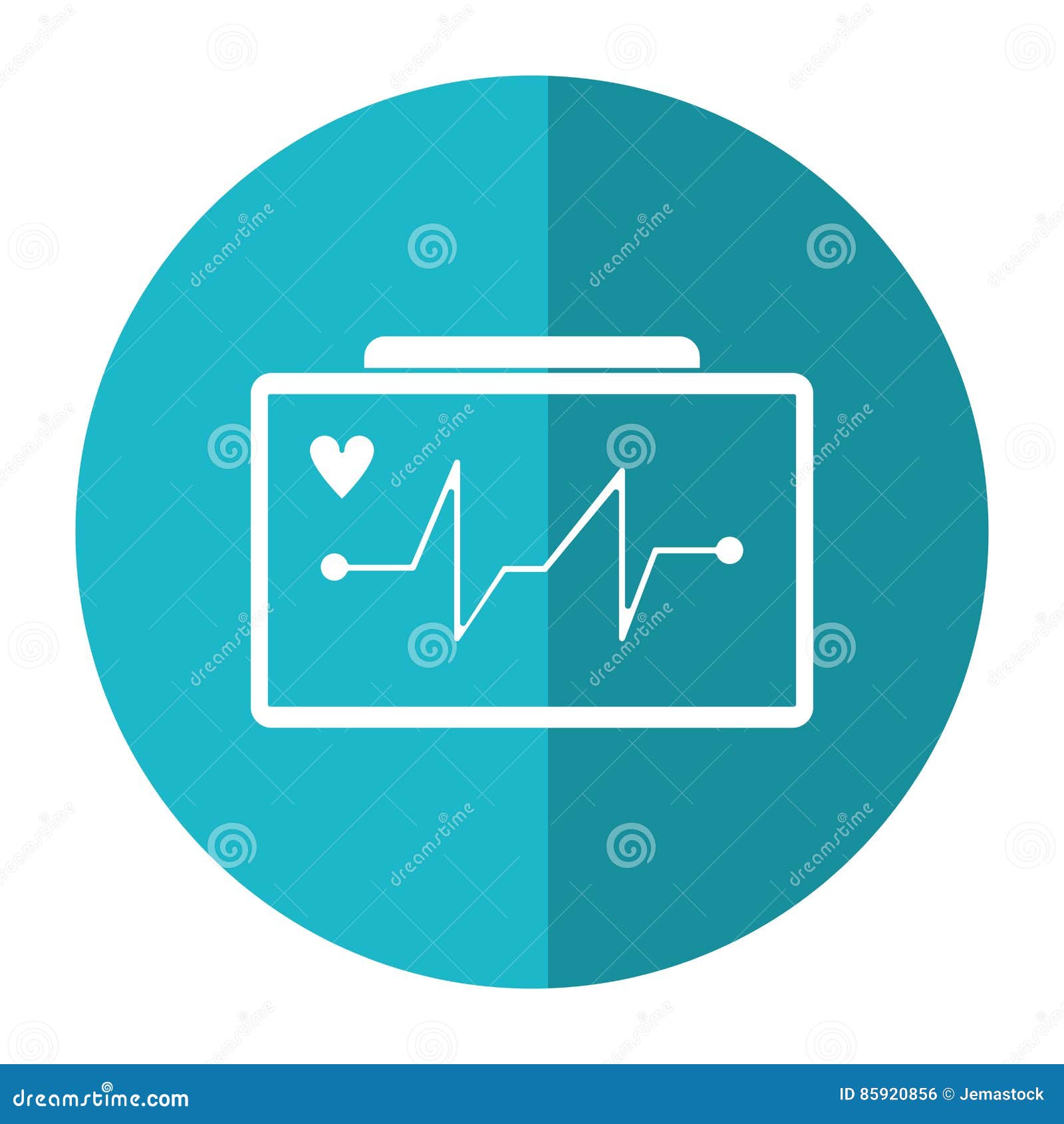 Ecg Heart Machine Medical Device Pictogram Vector Illustration ...