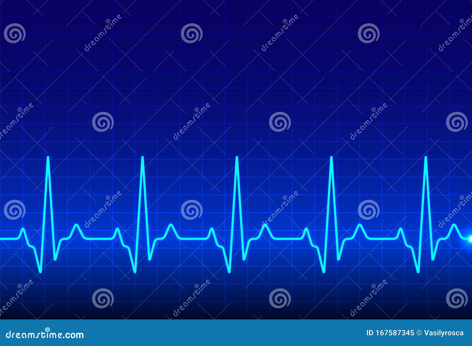Ecg Heartbeat Monitor Cardiogram Heart Pulse Line Wave