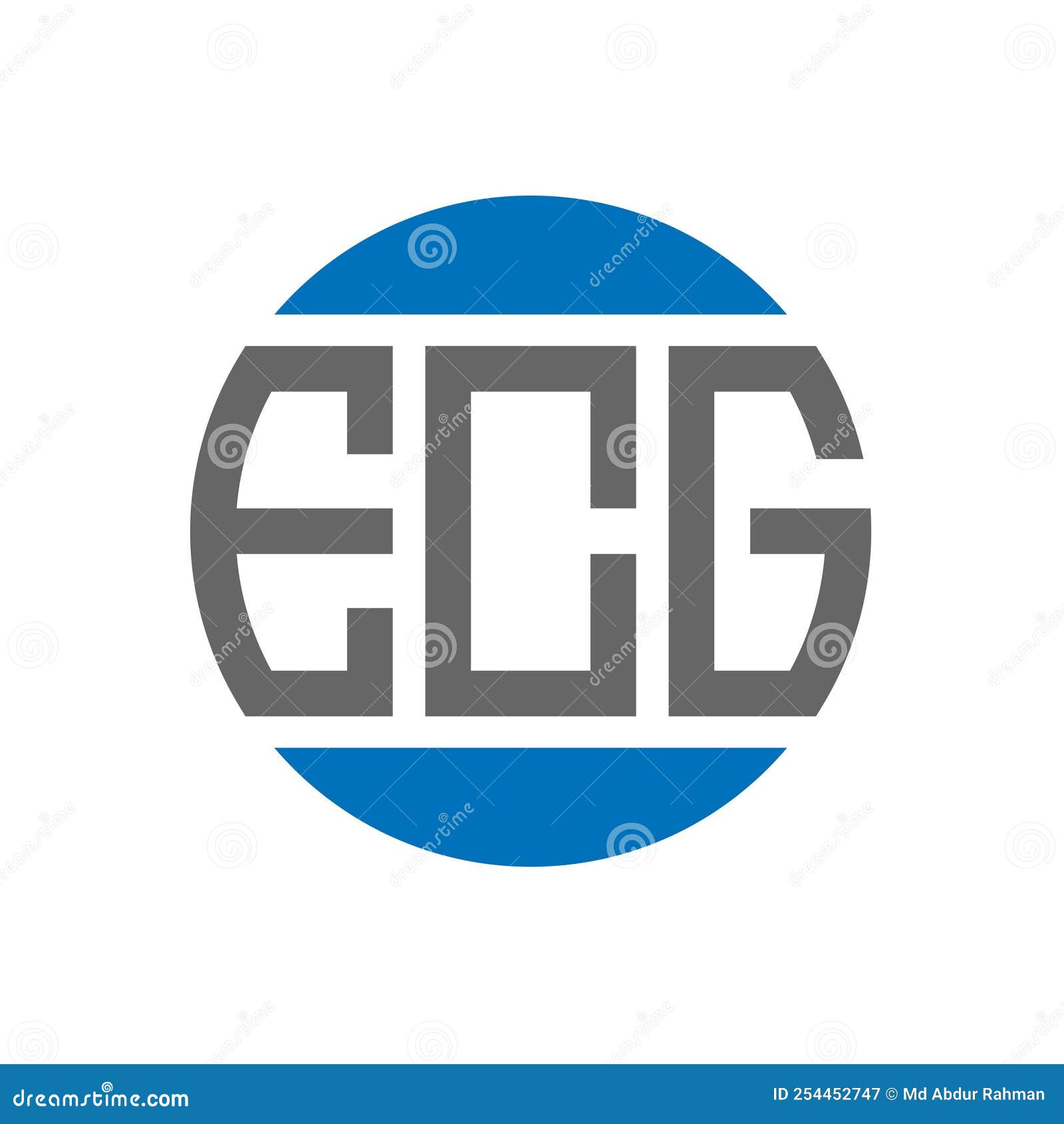 ECG Letter Logo Design on White Background. ECG Creative Initials ...