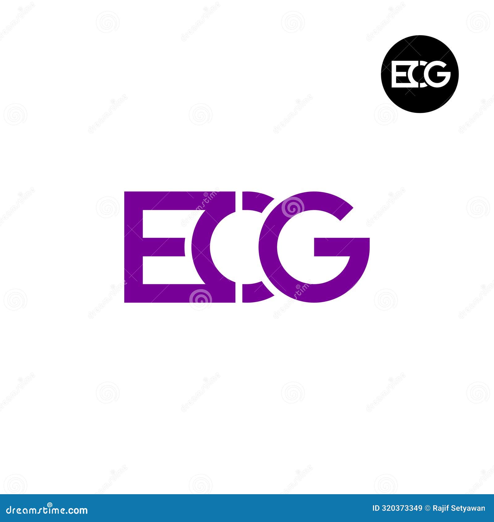 ECG Logo Letter Monogram Design Stock Vector - Illustration of alphabet ...