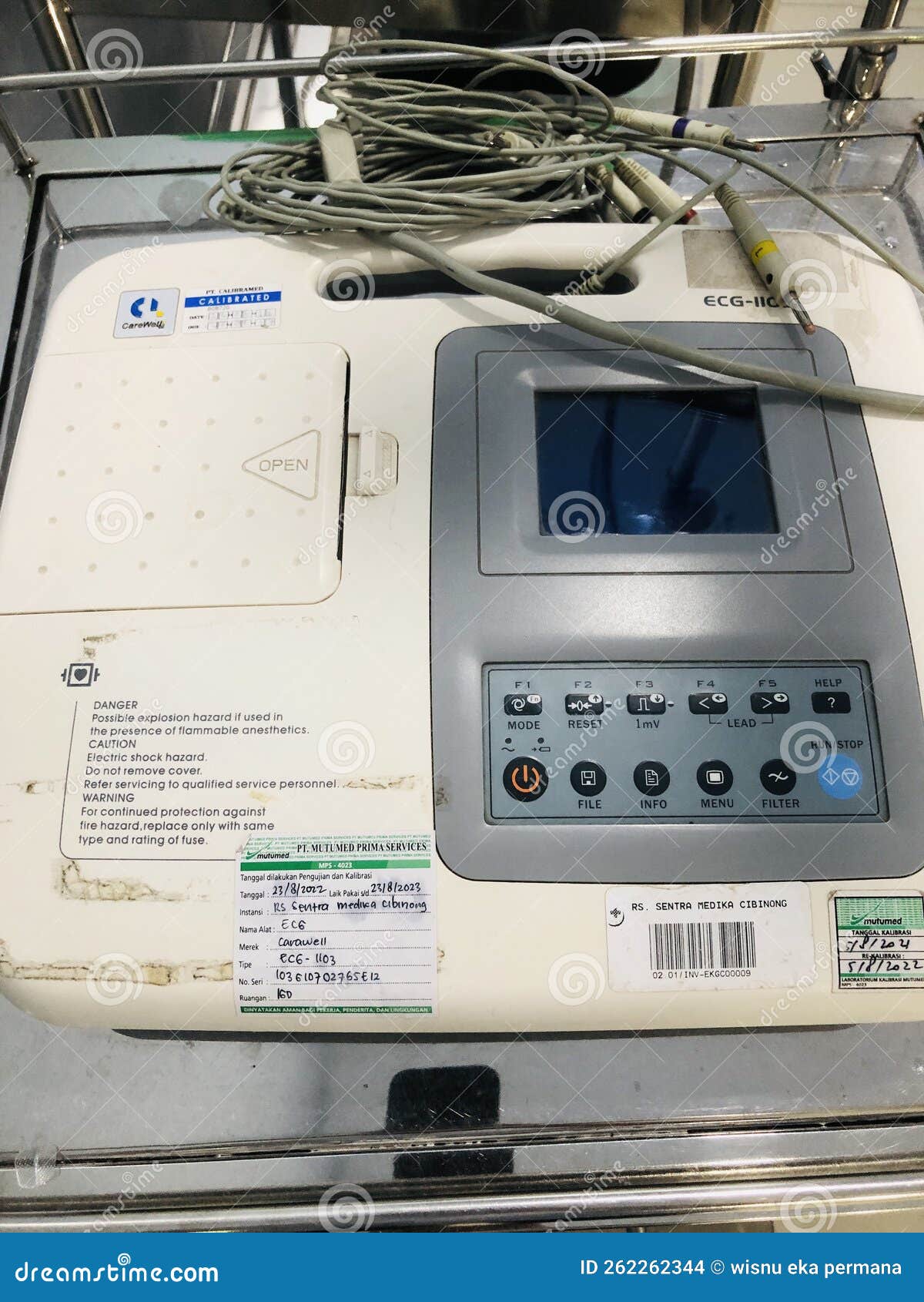 Ecg machine editorial stock image. Image of machine - 262262344