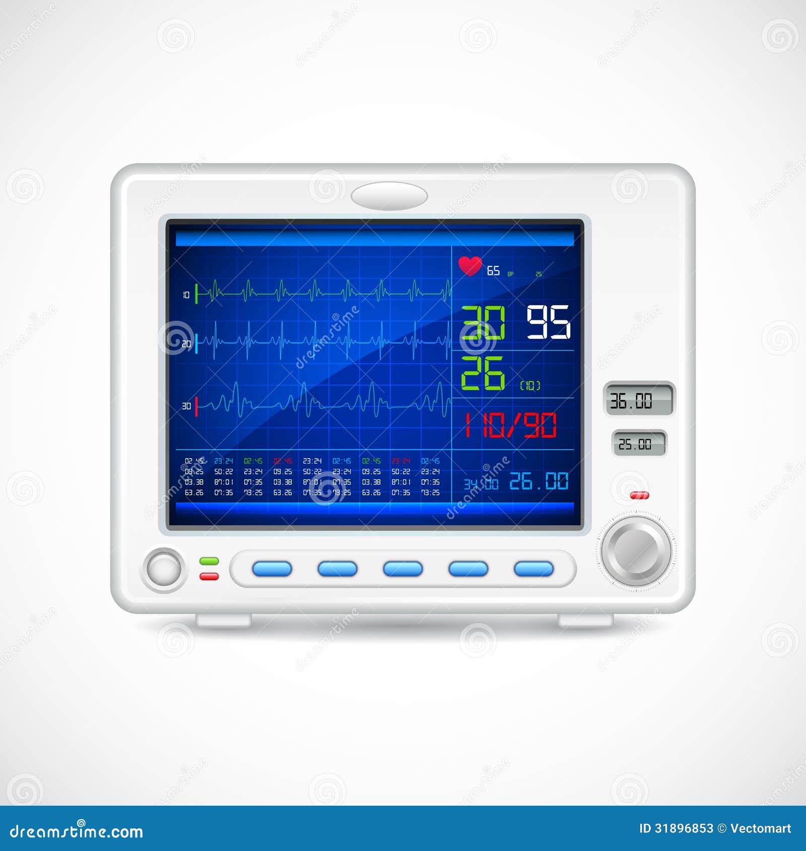 ECG machine stock vector. Illustration of instrument - 31896853