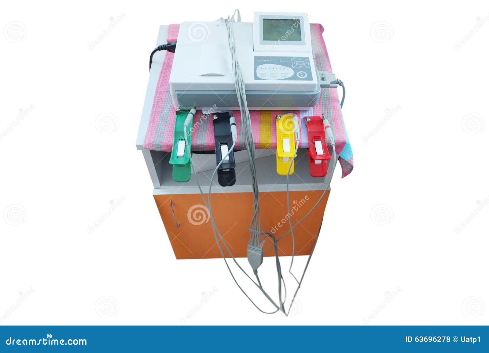 ECG Machine Isolated Under the White Background Stock Photo - Image of ...