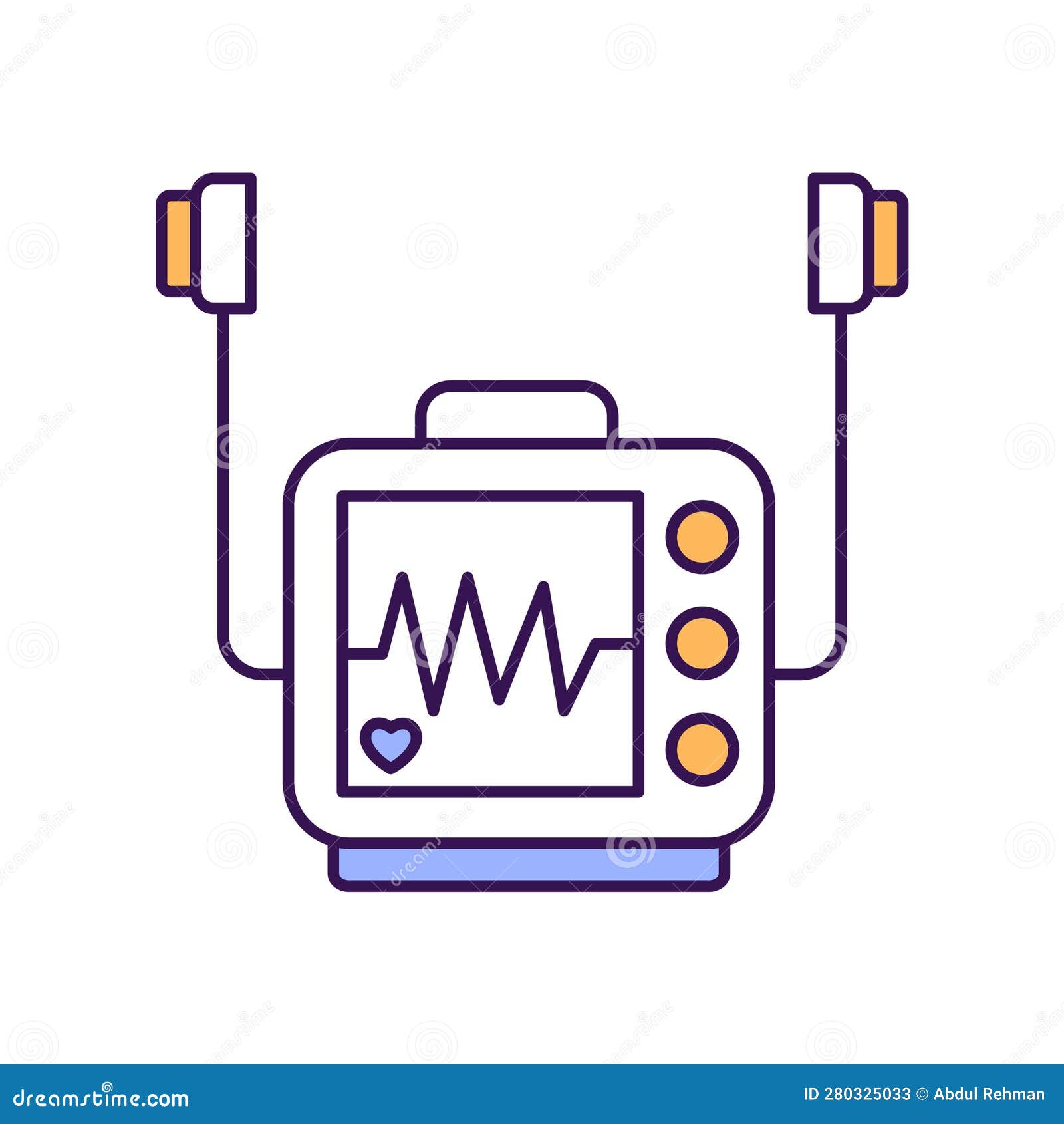 Ecg Machine Vector Icon Easily Modify. Stock Vector - Illustration of ...