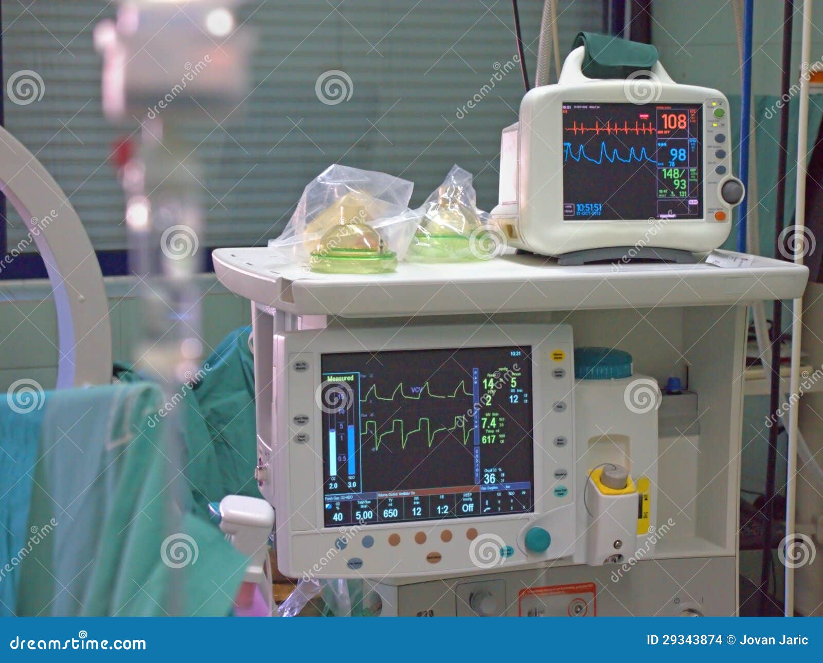 ECG monitor stock photo. Image of urgency, interior, care - 29343874