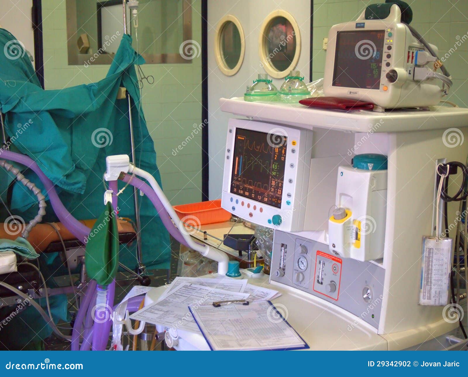 ECG Monitor at Surgery Room Stock Photo - Image of clinical, reports ...