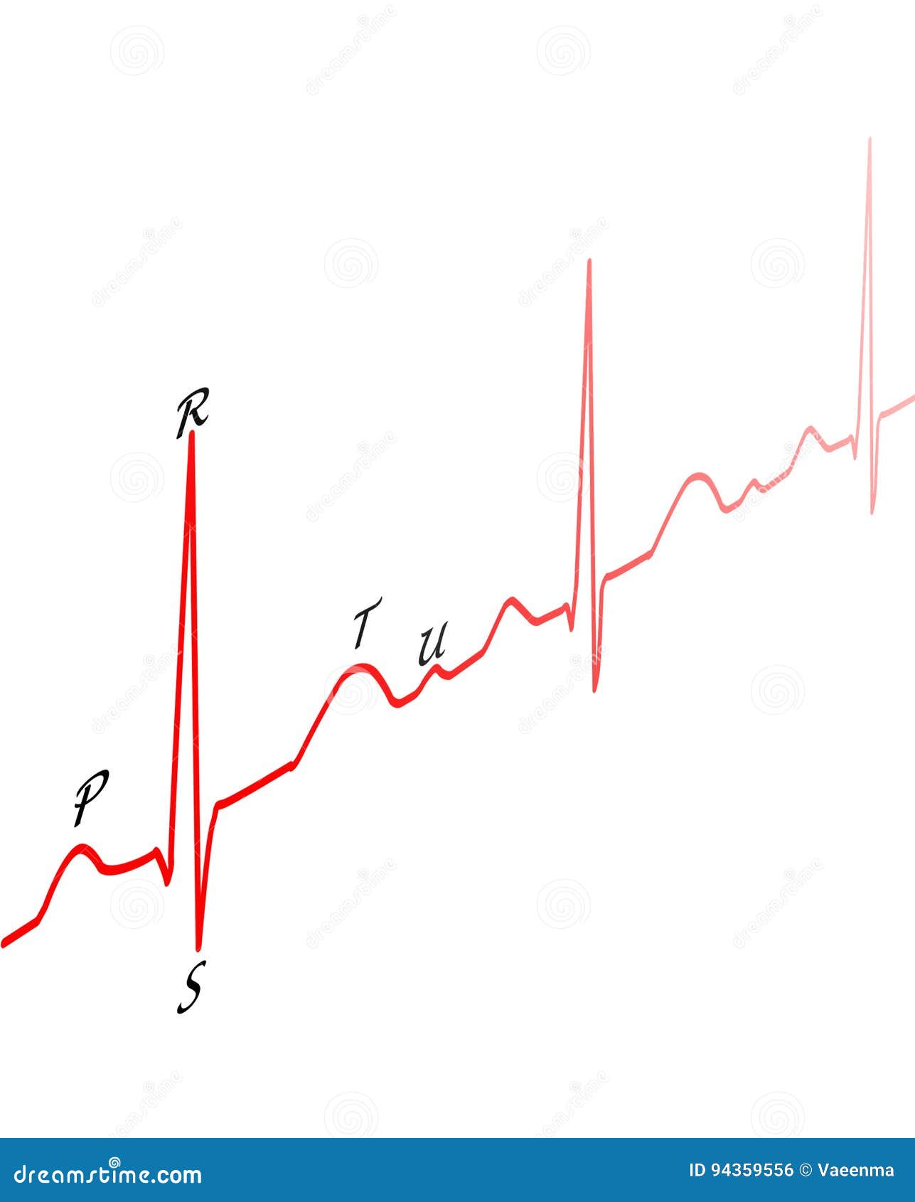 Drawing ECG stock illustration. Illustration of science - 94359556