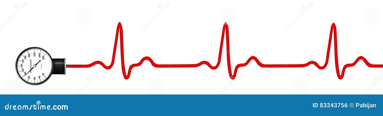ECG Pulse Graph With Heart Shape And Stethoscope Royalty-Free Stock ...