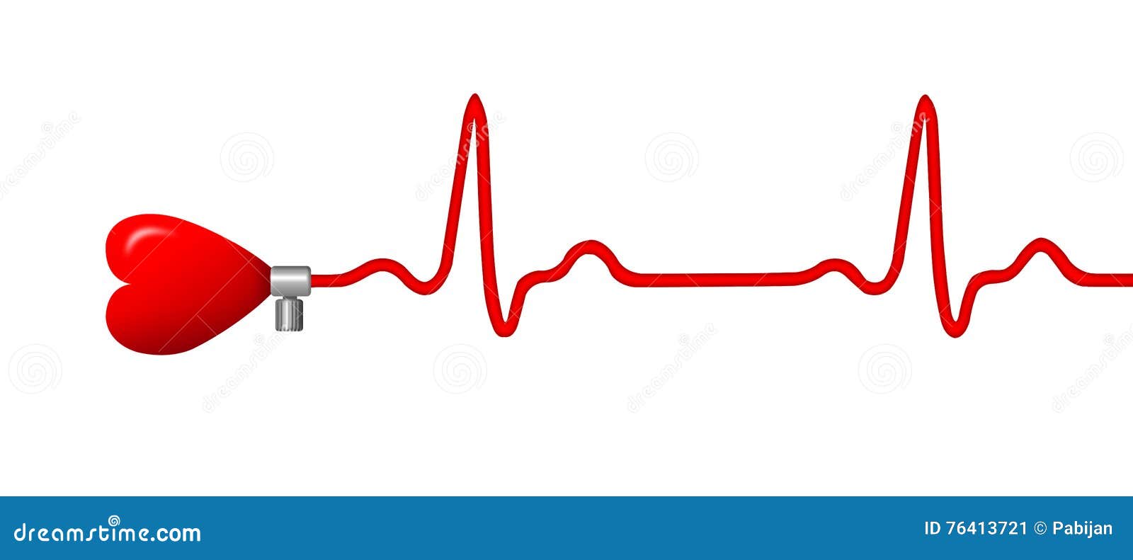 ECG Pulse Graph With Heart Shape And Stethoscope Royalty-Free Stock ...