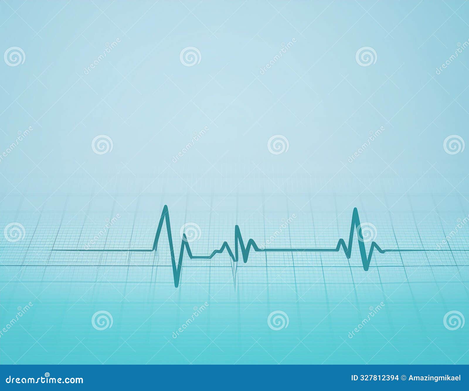 ECG and Pulse Wave Background Concept Stock Illustration - Illustration ...