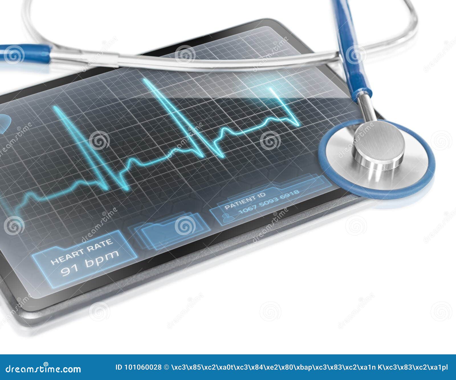 ECG recording stock photo. Image of care, data, digital - 101060028