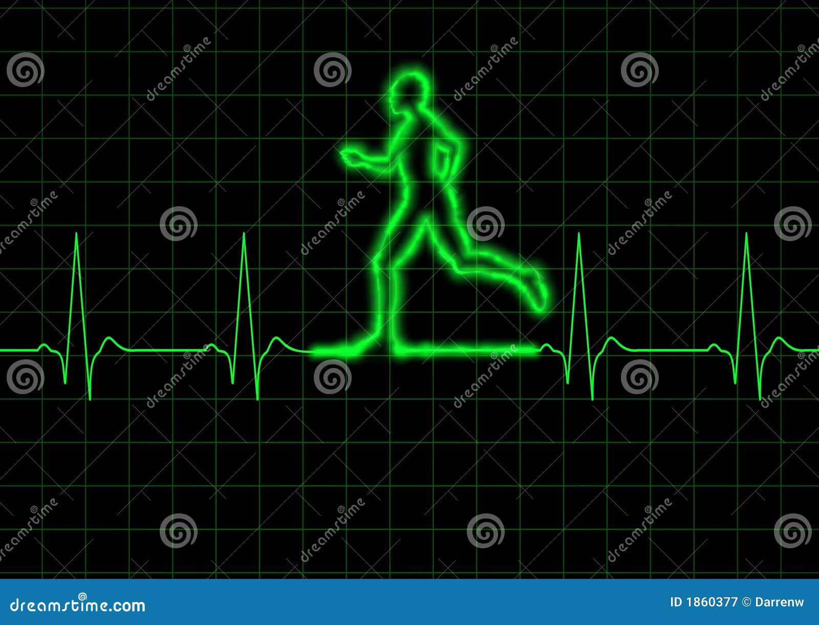 ECG Runner stock illustration. Illustration of backdrops - 1860377