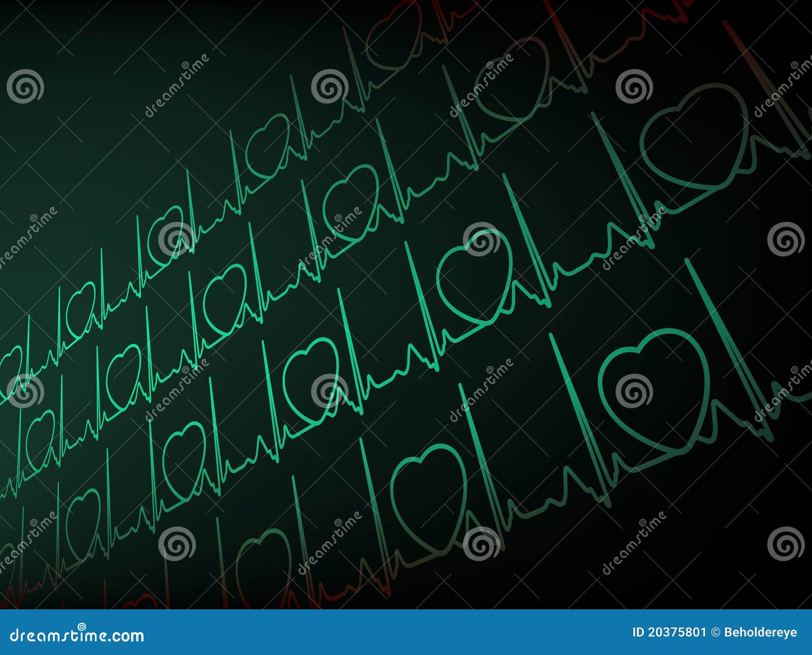 ECG tracing monitor. EPS 8 stock vector. Illustration of chart - 20375801