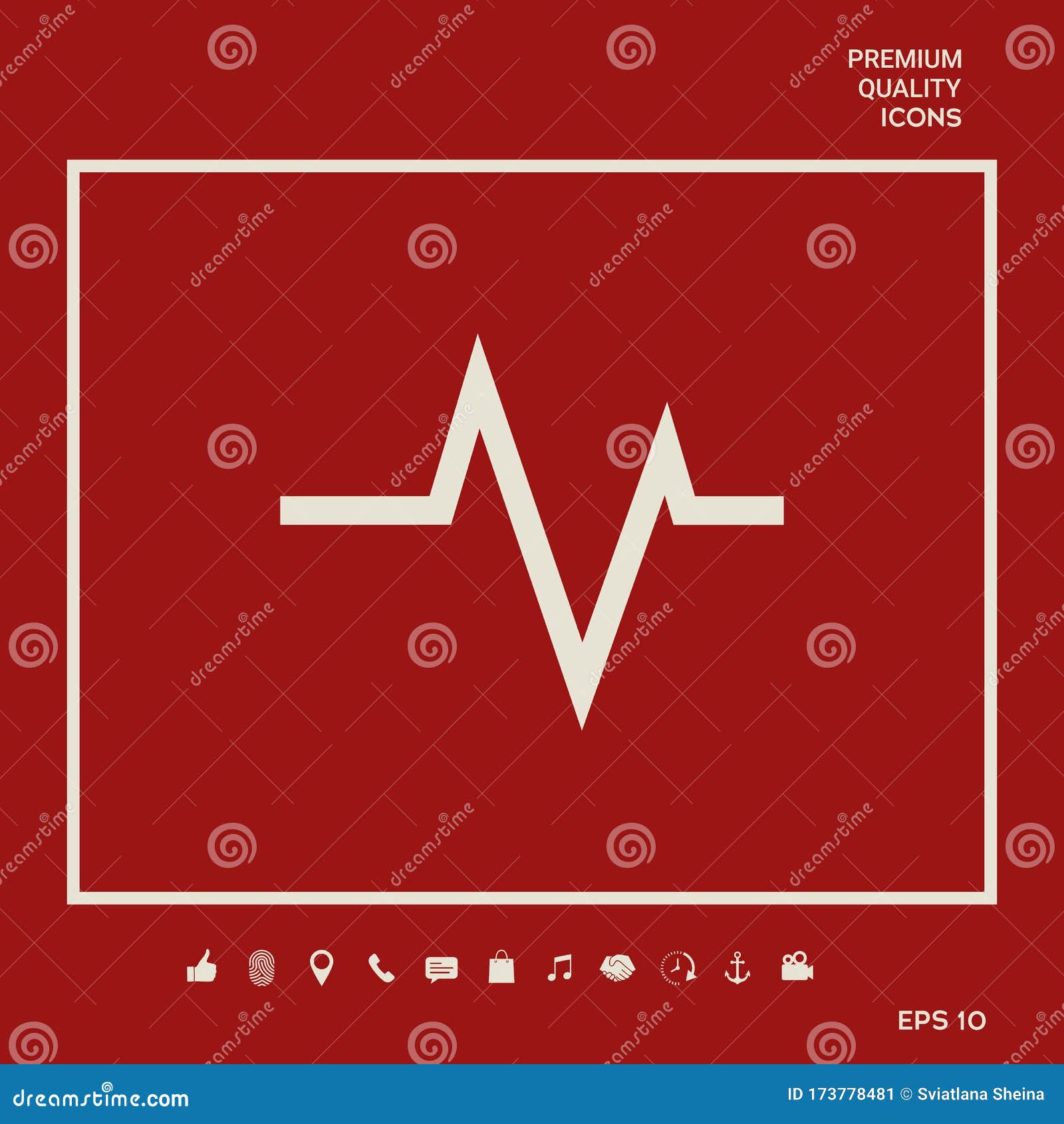 ECG Wave - Cardiogram Symbol. Medical Icon Stock Illustration ...
