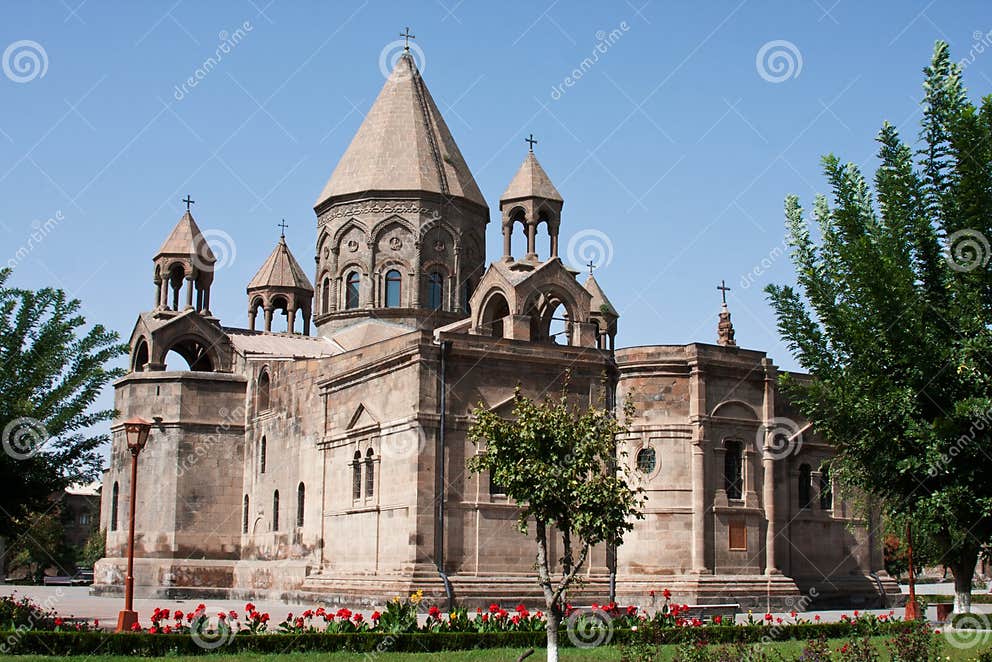 Echmiadzin Cathedral in Armenia Stock Image - Image of panorama ...