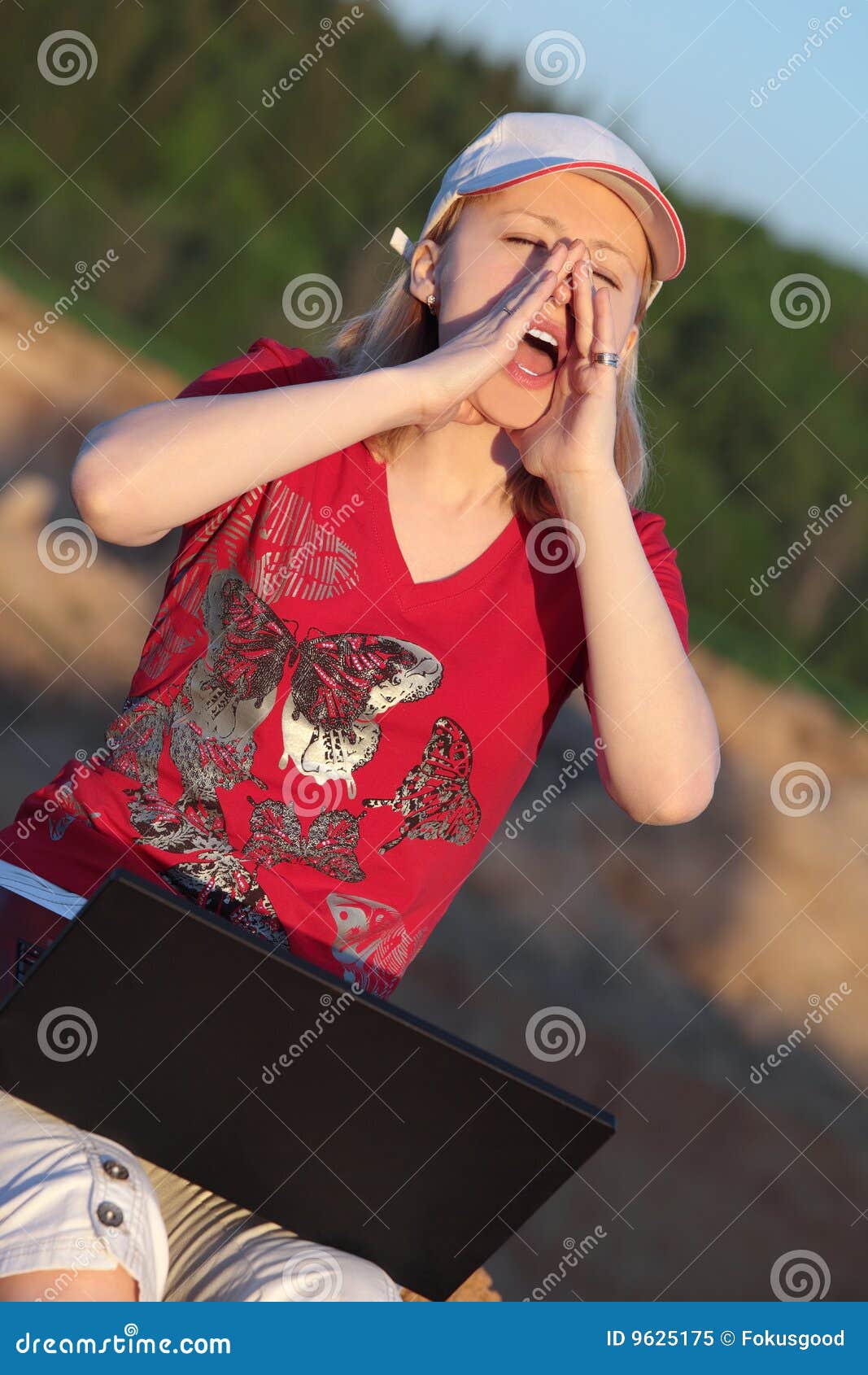 Echo stock image. Image of echo, evening, woman, message - 9625175