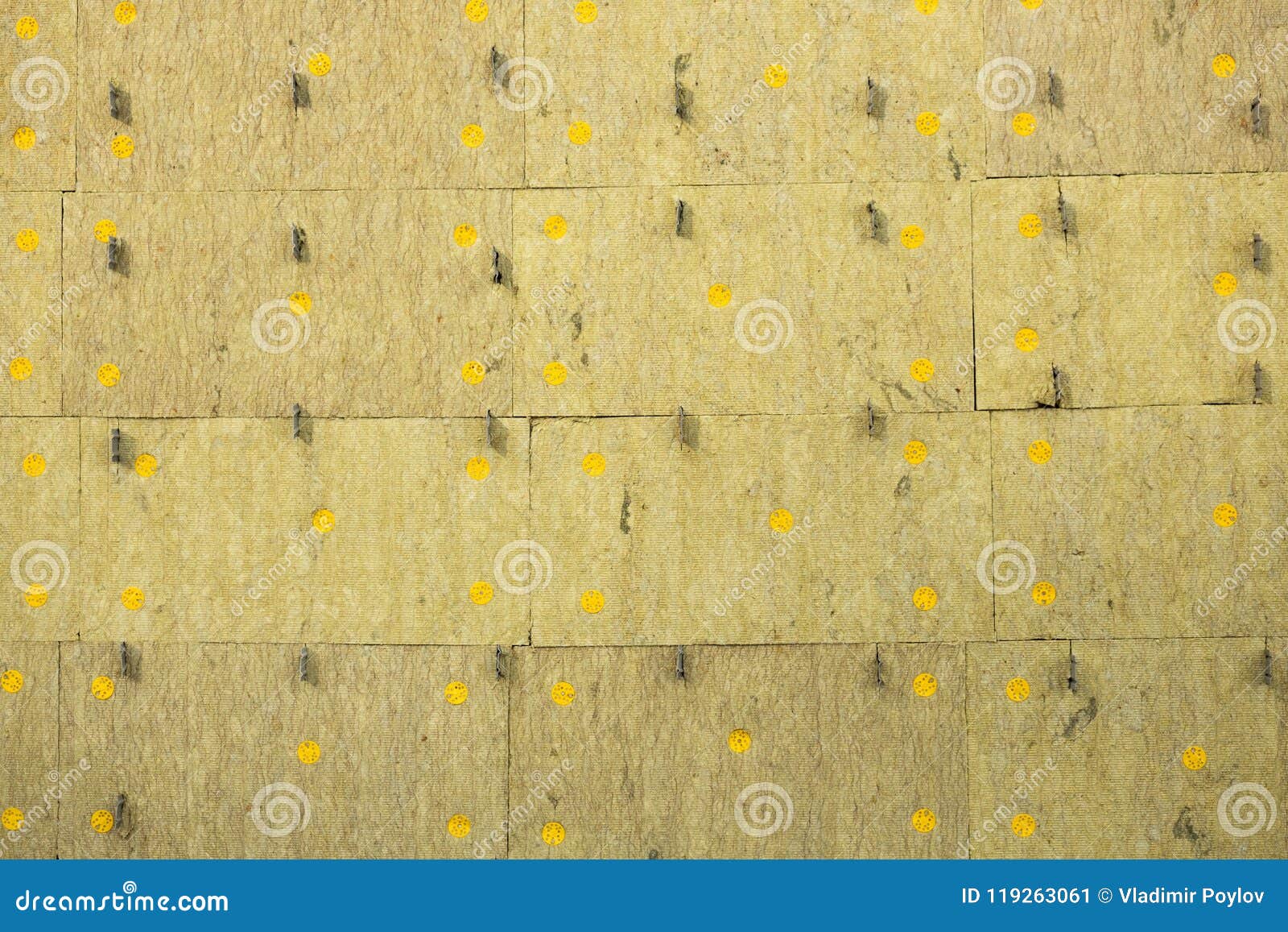 Echo Absorber Sandwich Panel For Wall. Background Of Yellow Finishing ...