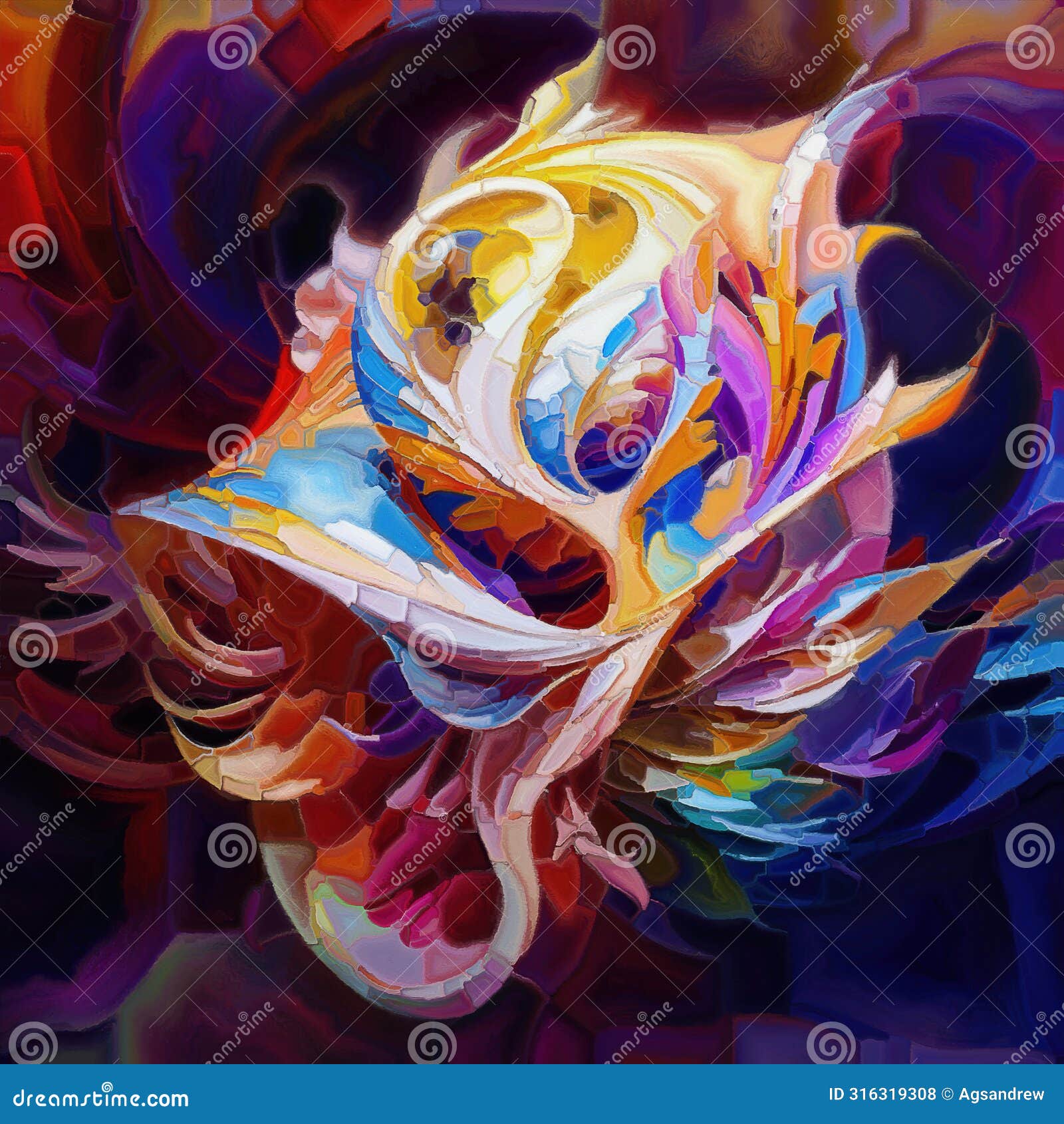 The Echo of Chromatic Assemblage Stock Illustration - Illustration of ...