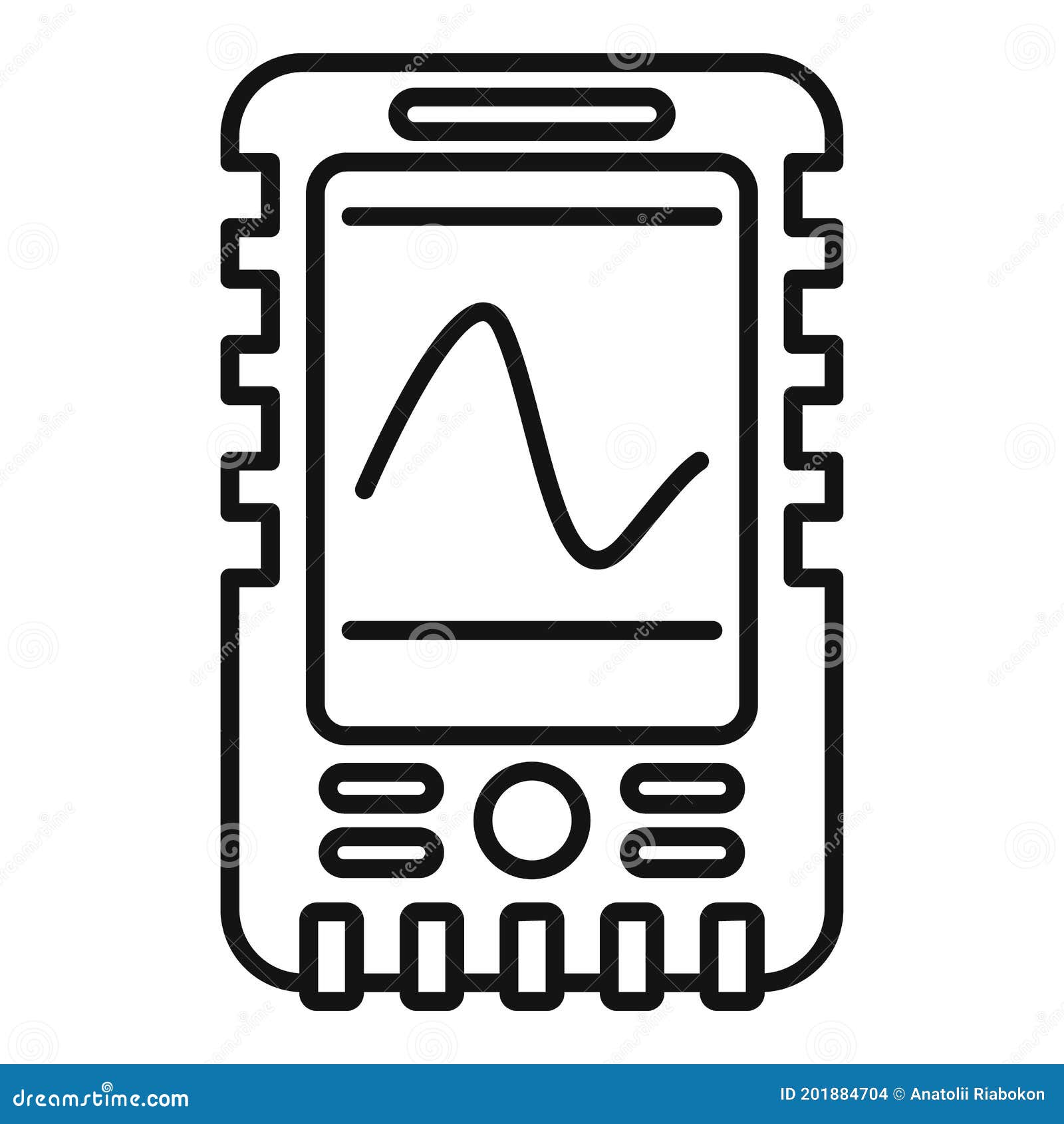 Echo Sounder Fathometer Icon, Outline Style Stock Vector - Illustration ...