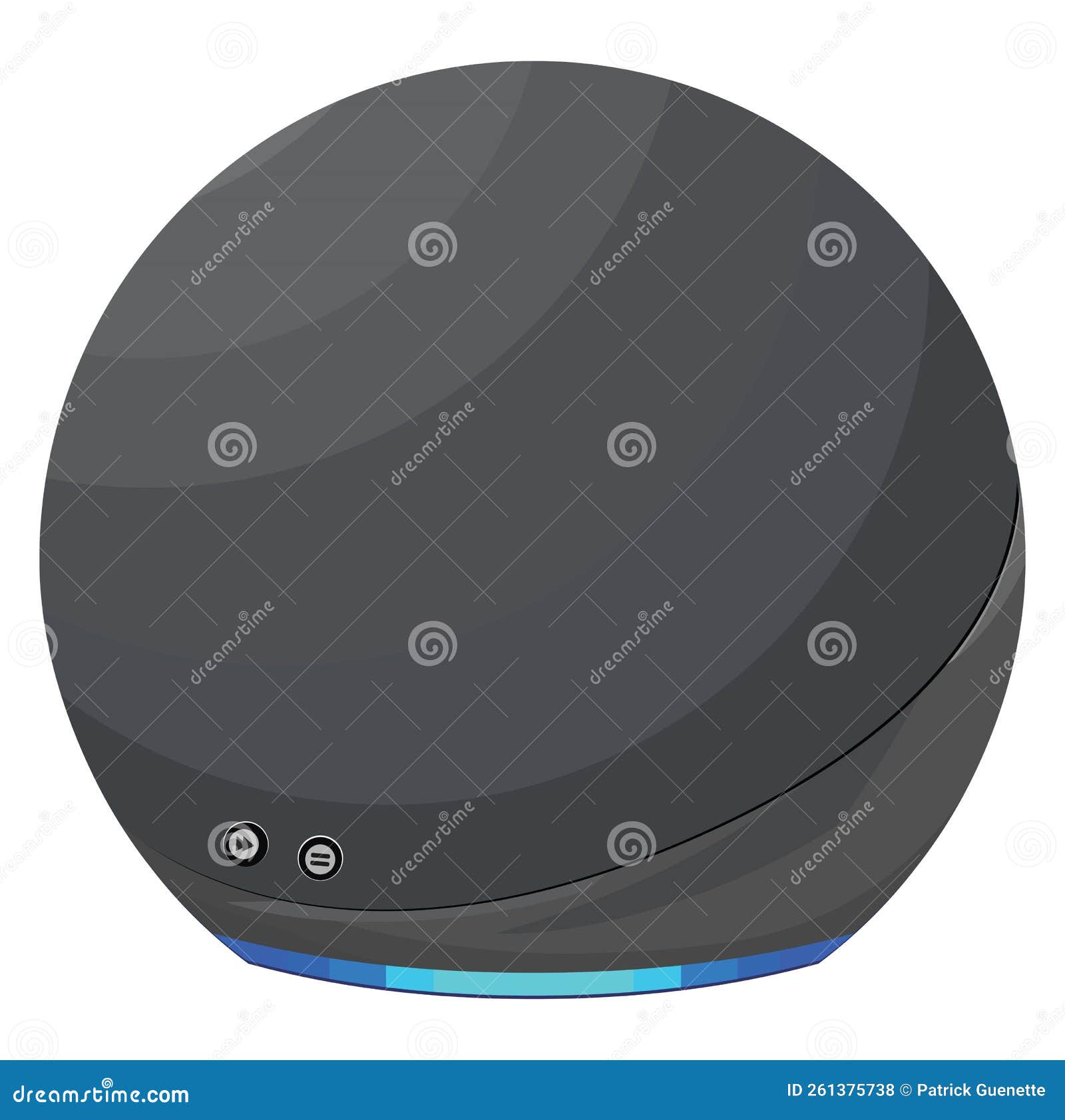 Echo speaker, icon stock vector. Illustration of system - 261375738