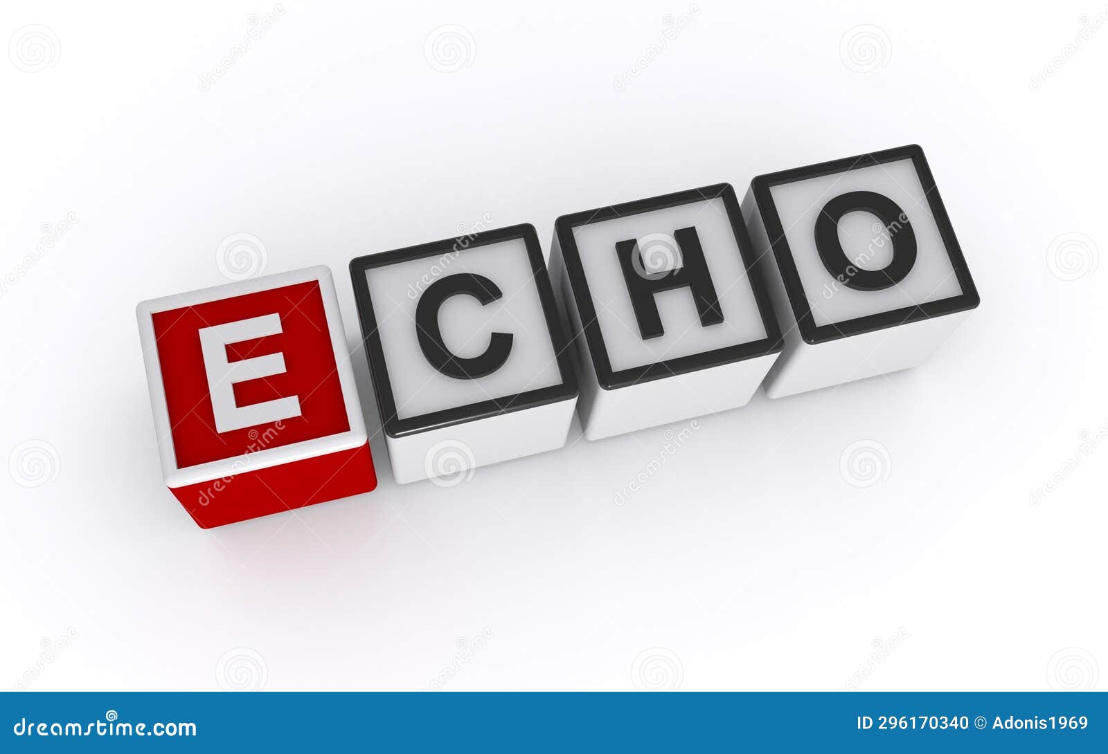 Echo word block on white stock photo. Image of amazon - 296170340