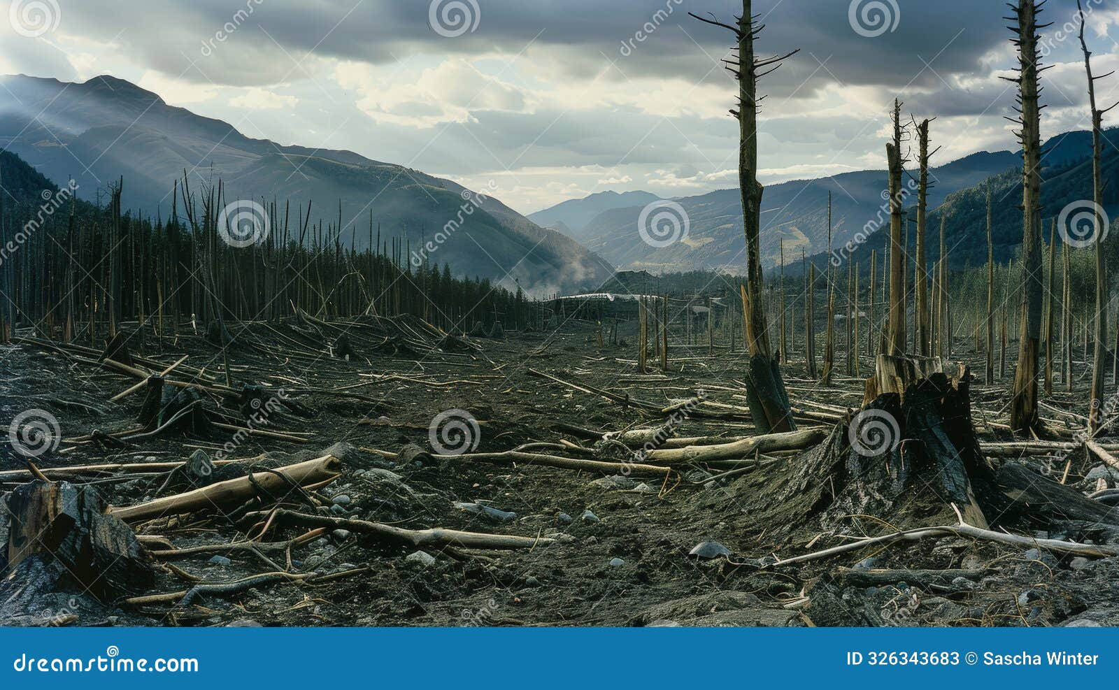 Echoes of Deforestation stock image. Image of powerful - 326343683