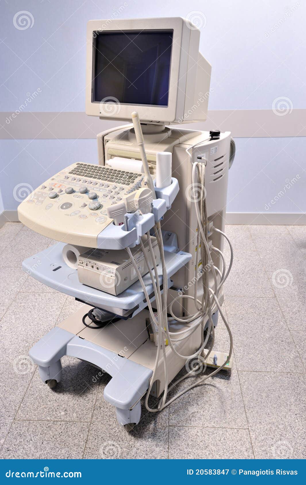 Echography equipment stock image. Image of sonde, hospital - 20583847