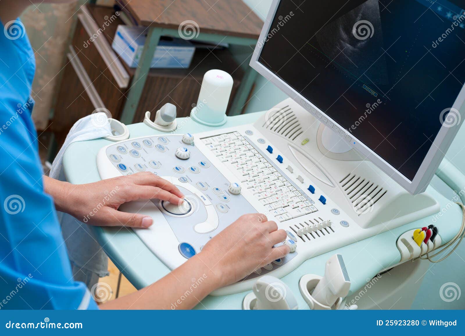 Echography Specialist at Work Stock Photo - Image of examination ...