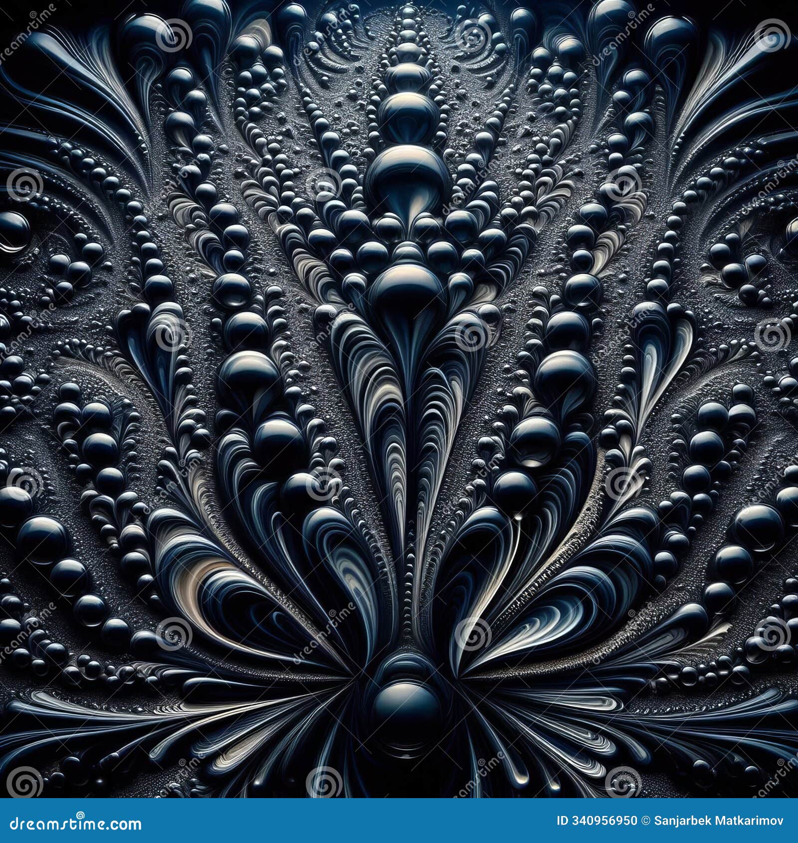 Echoing Forms Repeating Droplet Patterns Through Multiple Exposu Stock ...