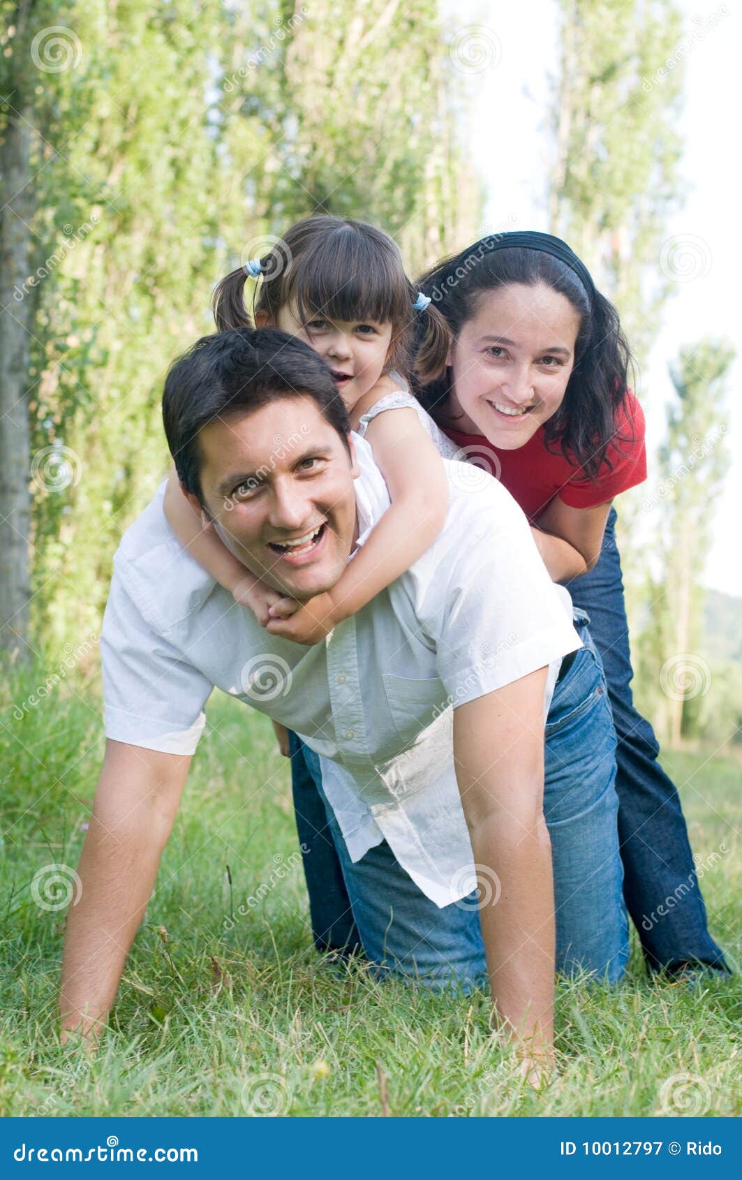 Echte Familie Die Samen Speelt Stock Afbeelding - Image of familie ...