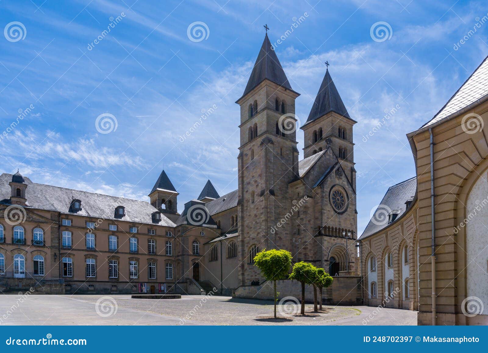 View of the Historic Echternach Abbey in Luxembourg Editorial ...