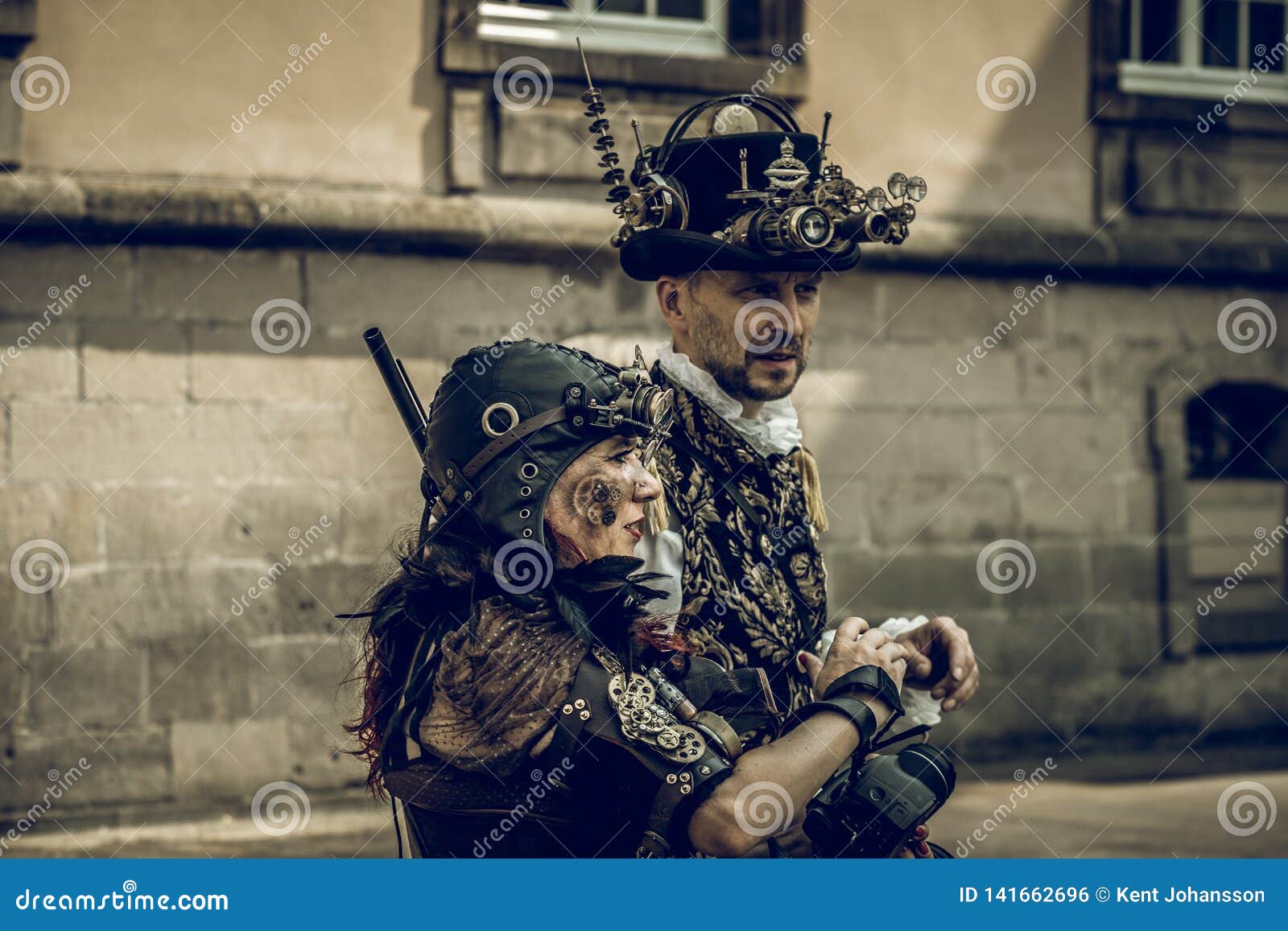 Steampunk Convention Couple Editorial Photo - Image of copper ...