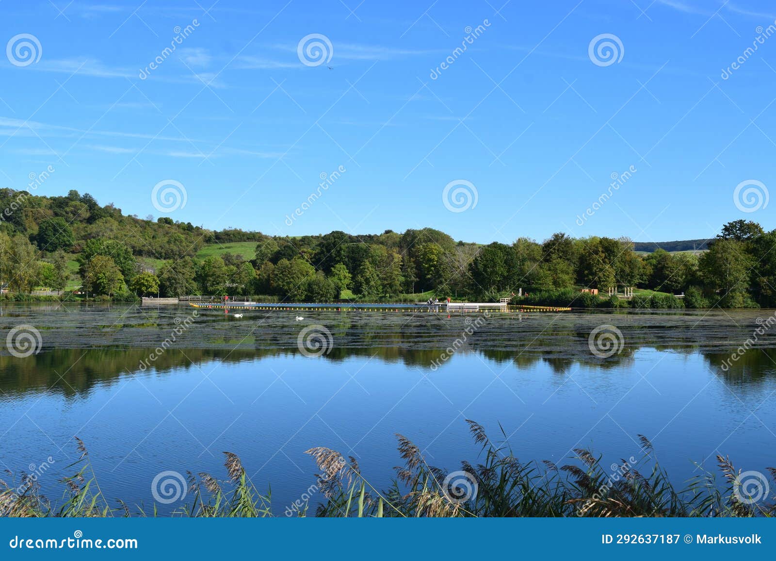 Echternach, Luxembourg - 09 26 2023: Swimming Area with a Platform in ...
