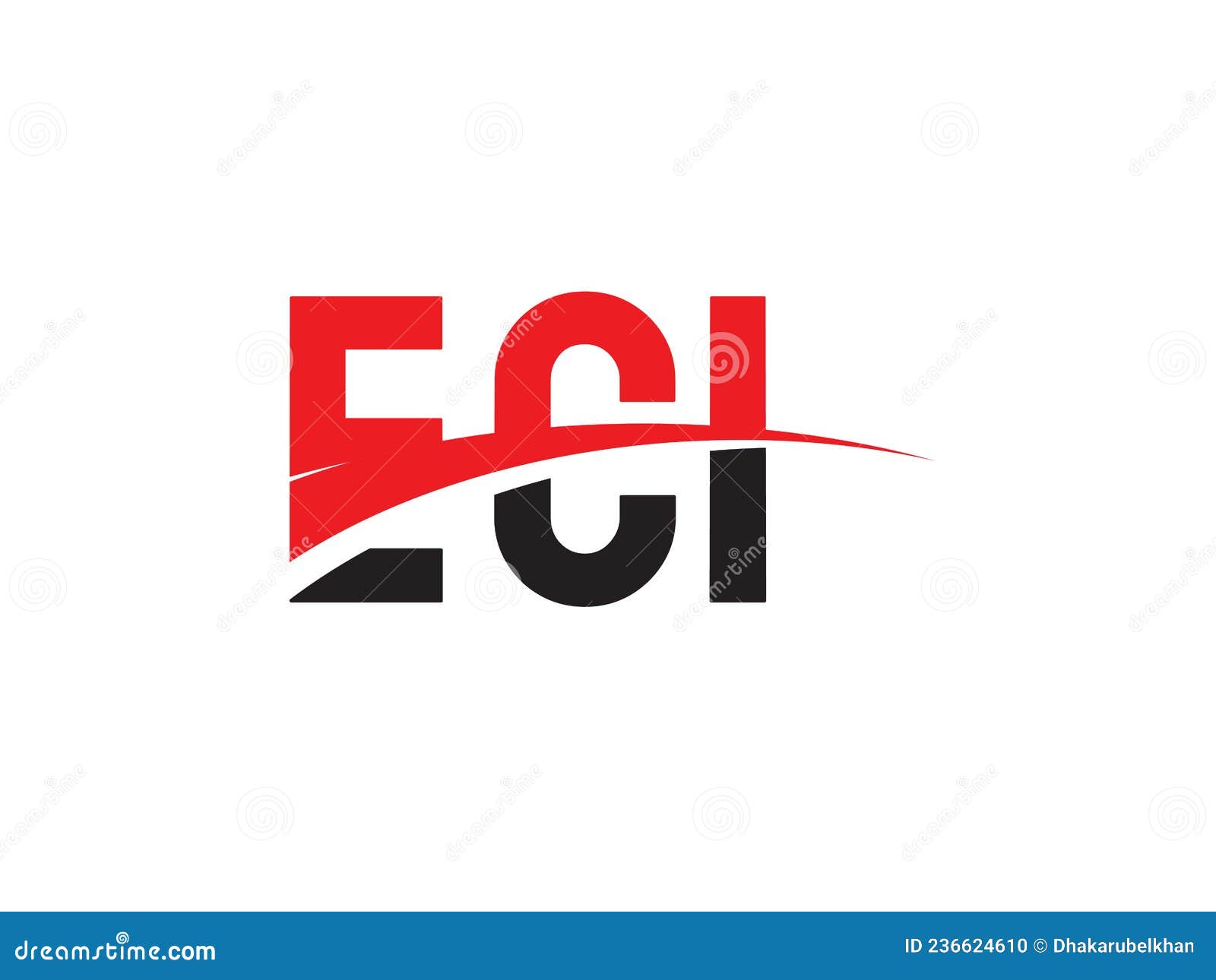 ECI Letter Initial Logo Design Vector Illustration Stock Vector ...