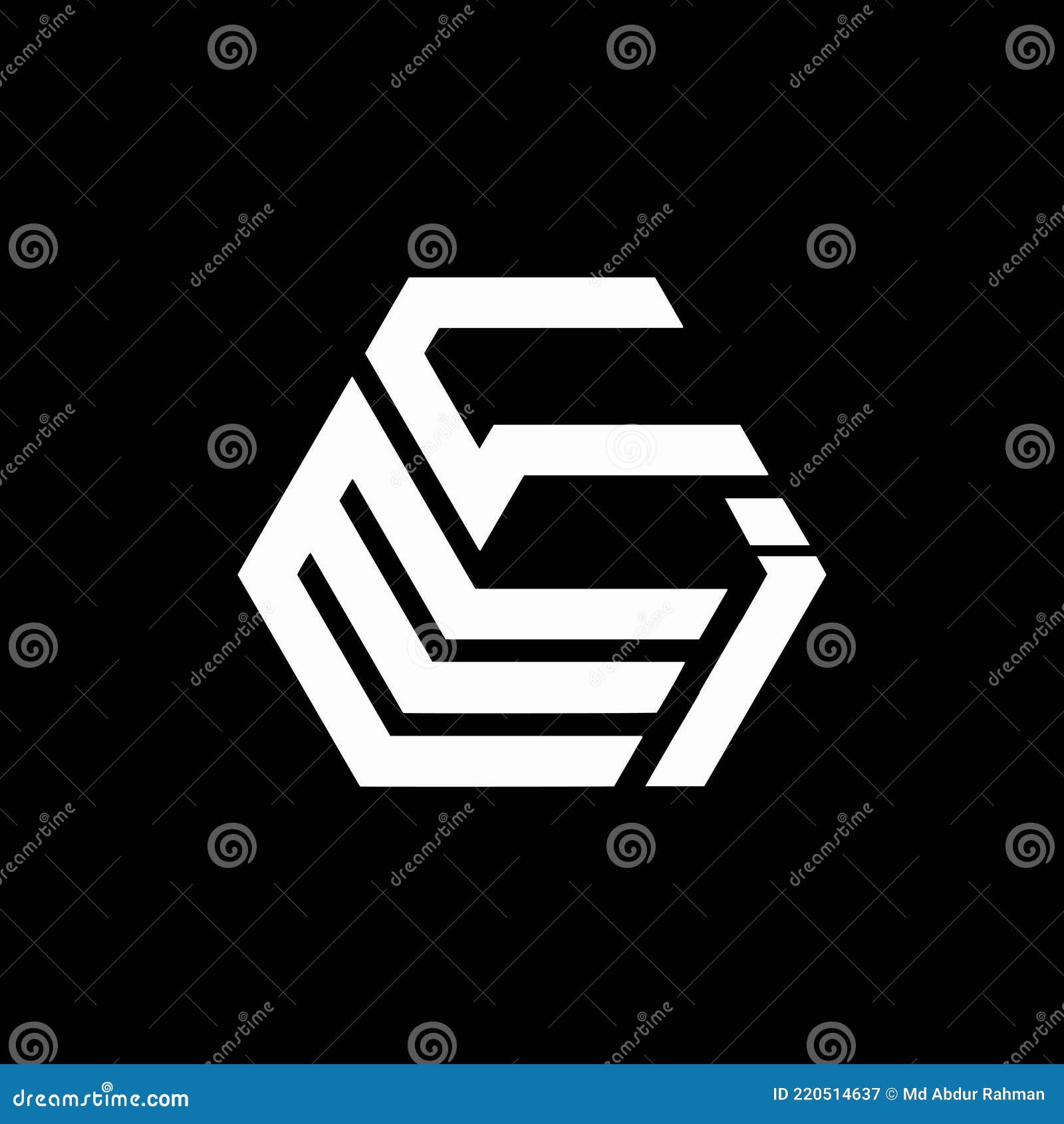 ECI Letter Logo Design on Black Background. ECI Creative Initials ...