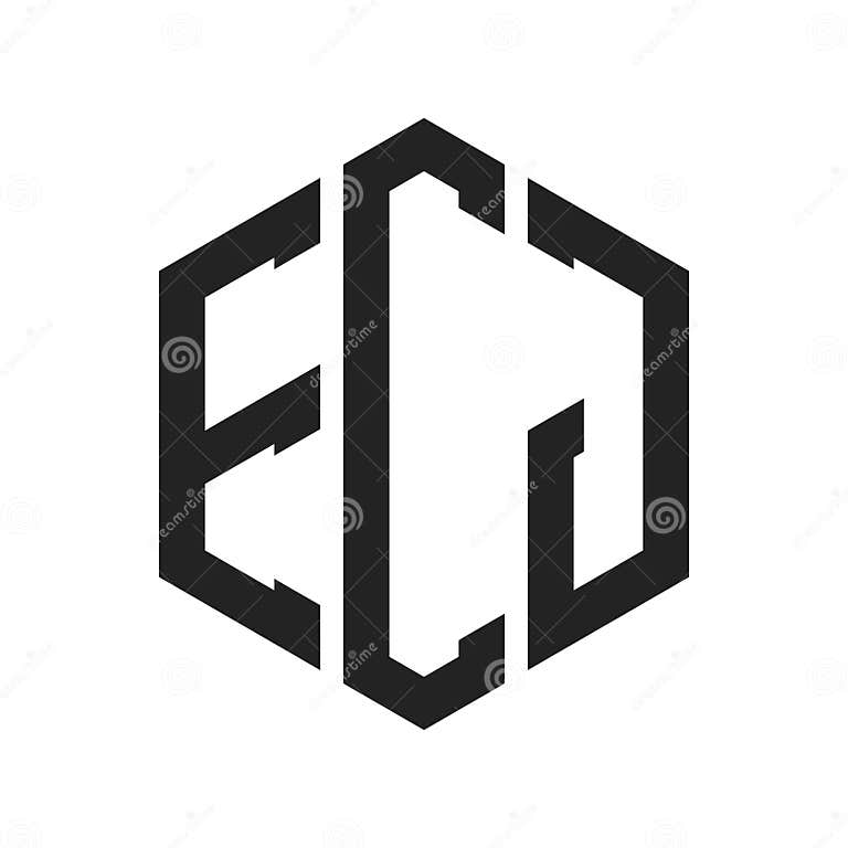 ECJ Logo Design. Initial Letter ECJ Monogram Logo Using Hexagon Shape ...