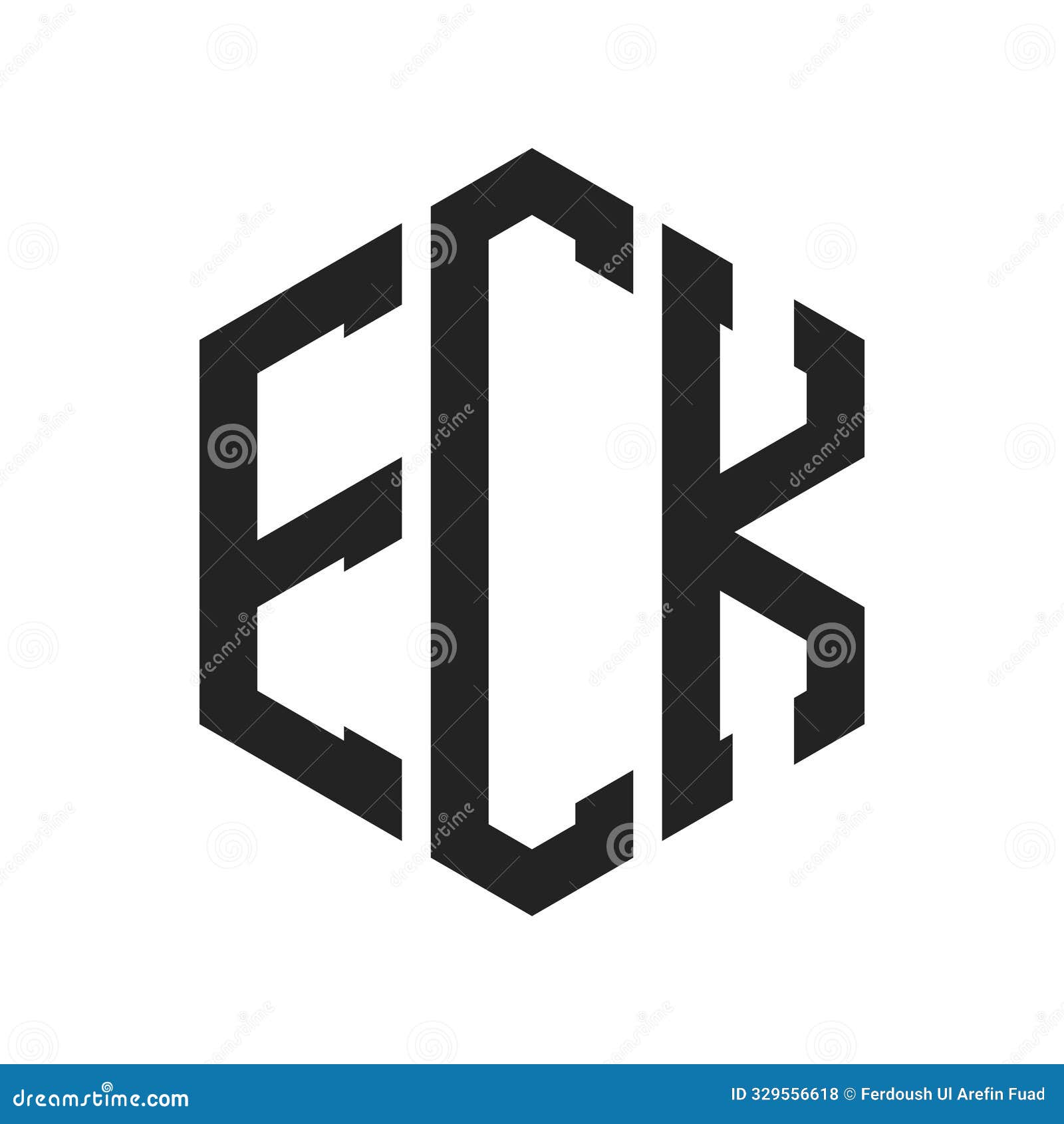 ECK Logo Design. Initial Letter ECK Monogram Logo Using Hexagon Shape ...
