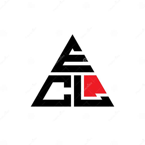 ECL Triangle Letter Logo Design with Triangle Shape. ECL Triangle Logo ...