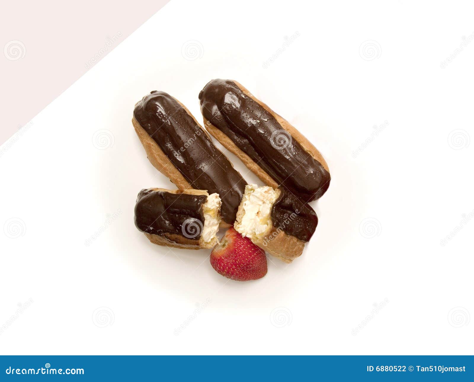 Eclair stock photo. Image of white, chocolate, baking - 6880522