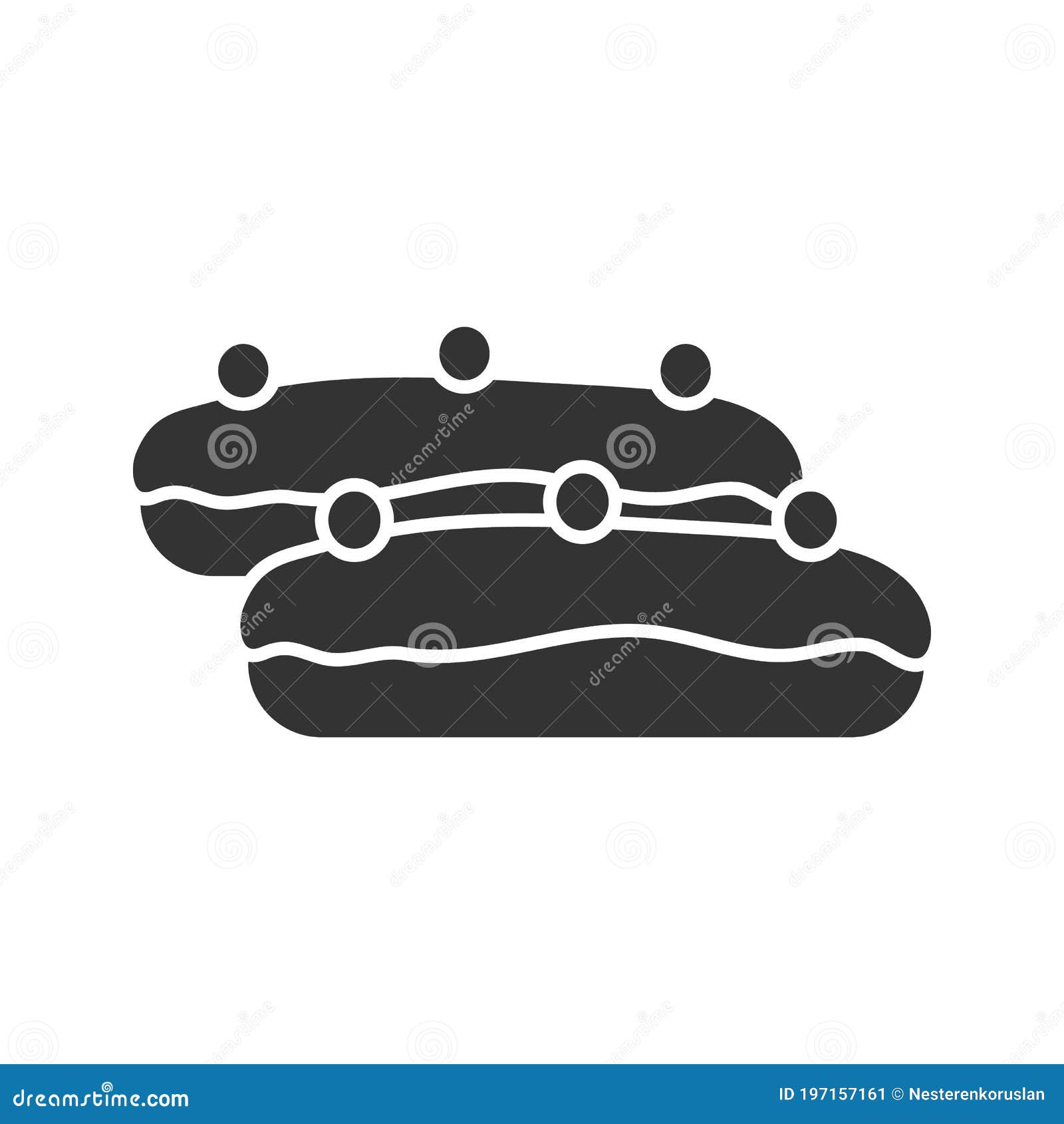 Eclair Cake Vector Illustration, Hand Drawing Sketch | CartoonDealer ...
