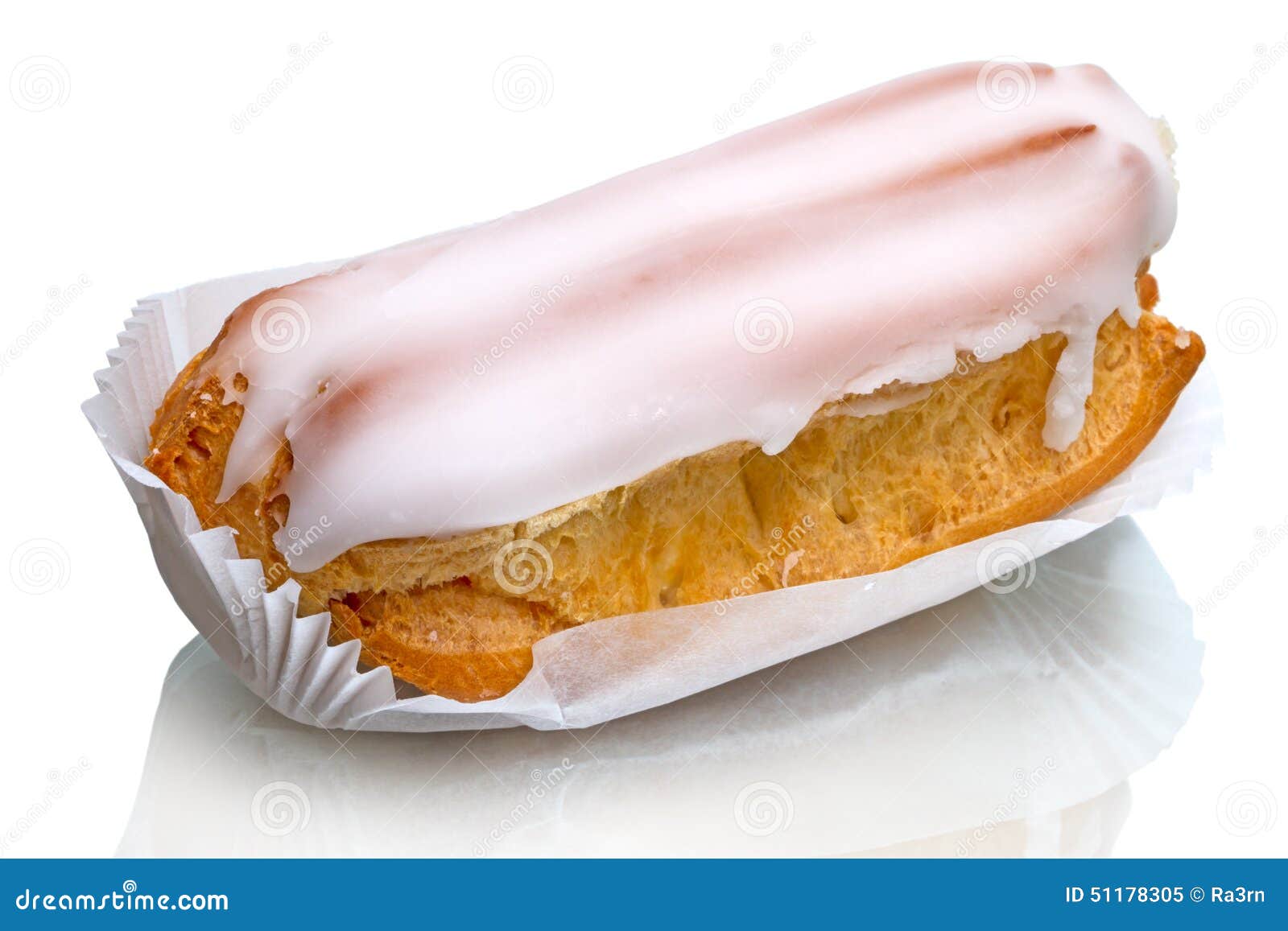 Eclair cake on white stock image. Image of cake, close - 51178305
