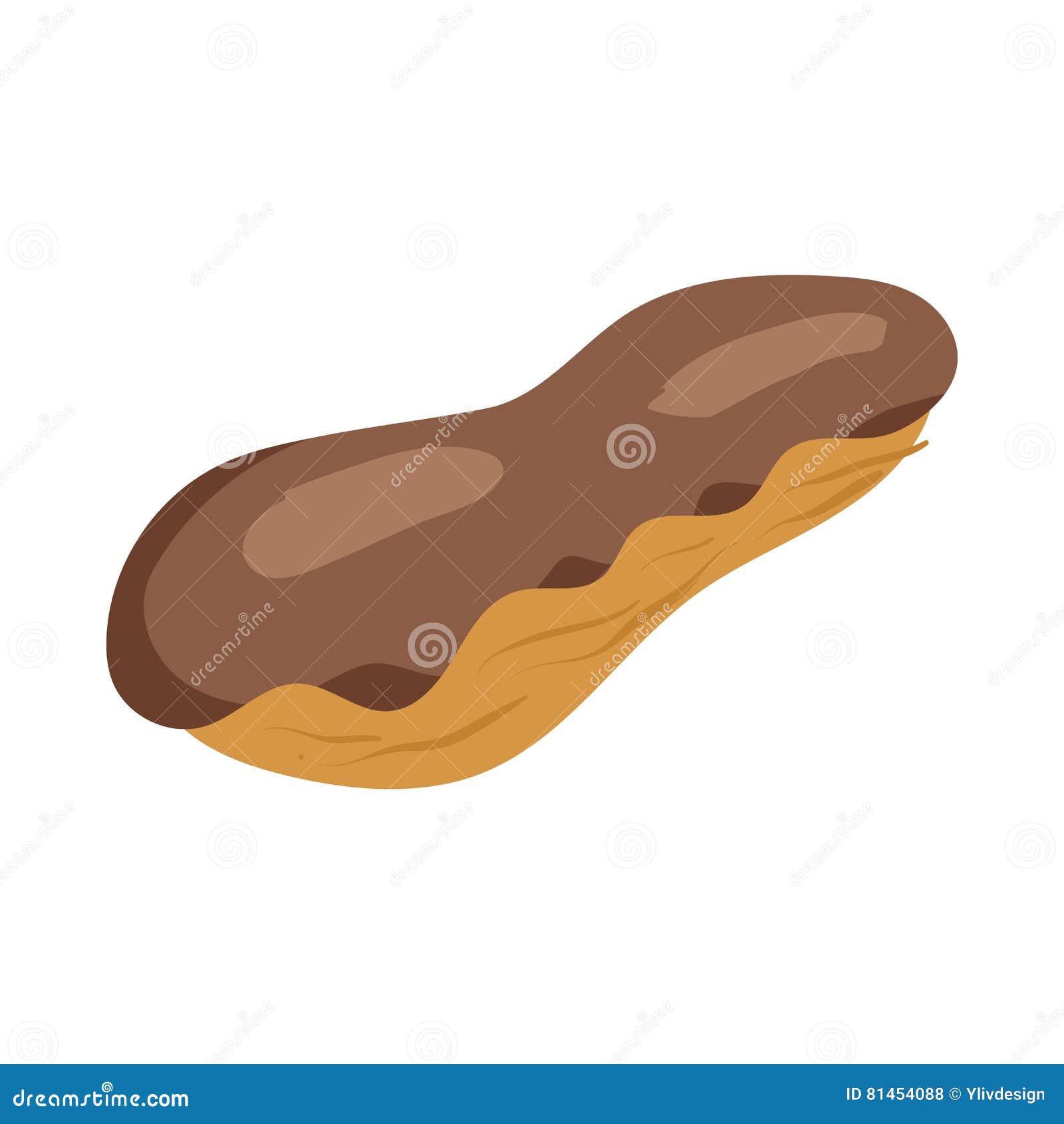 Eclair with Chocolate Icon, Cartoon Style Stock Vector - Illustration ...
