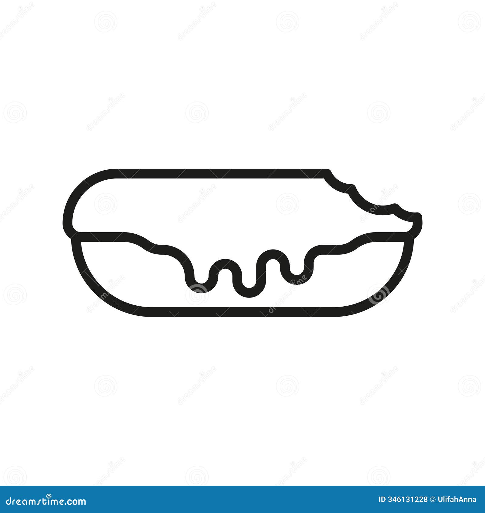Eclair Food Beverage Icon Vector Basic Design Simple and Modern Stock ...