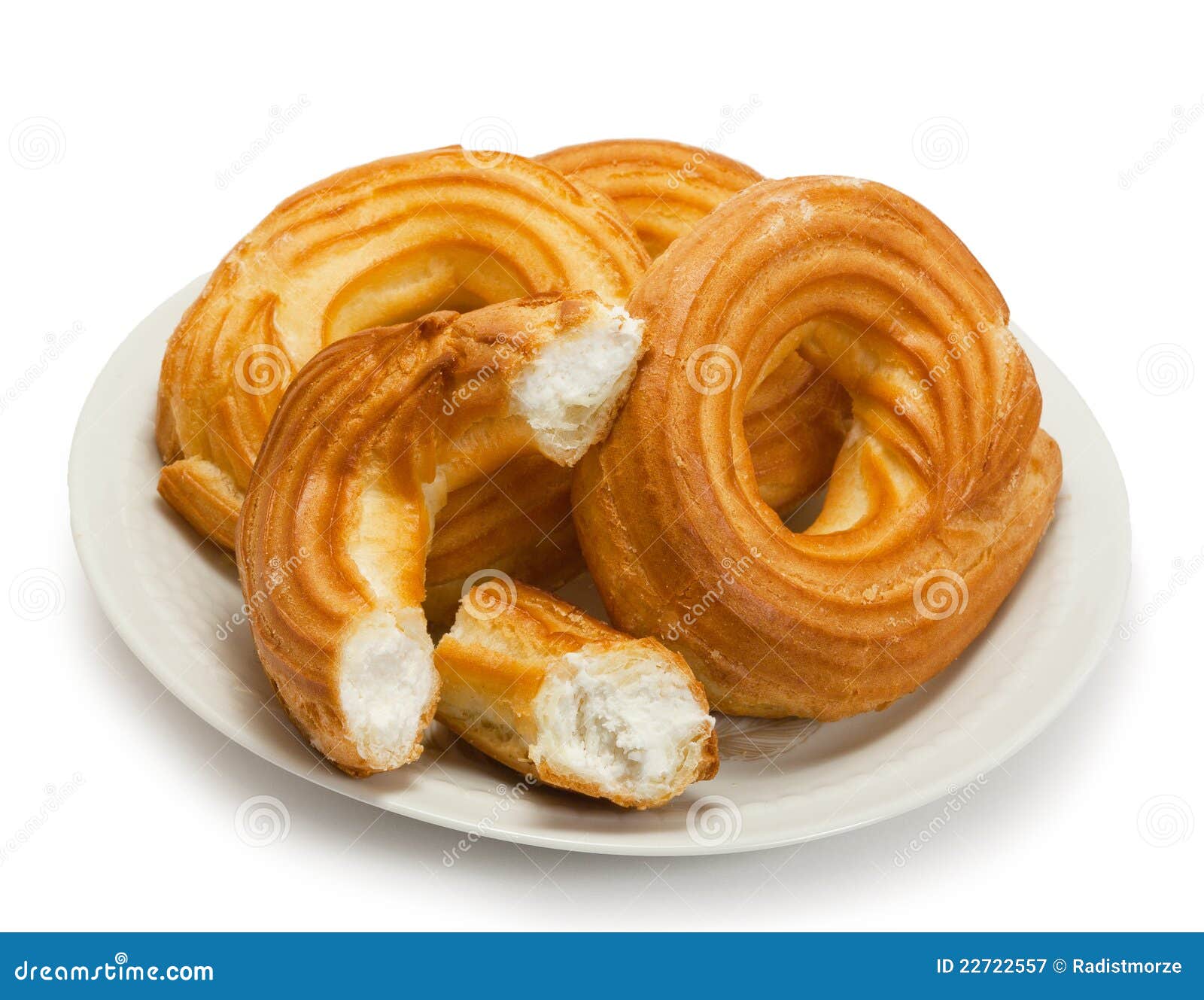 Eclair in the Form of a Ring Stock Image - Image of pastry, photograph ...