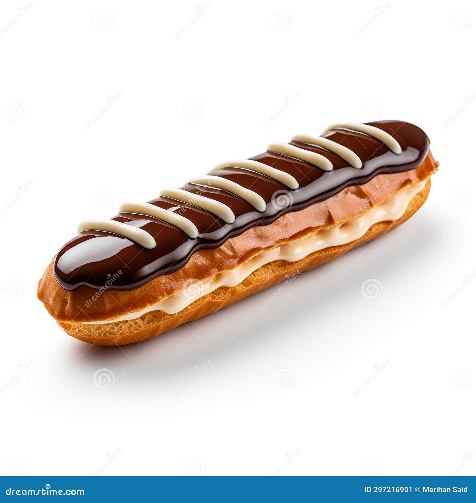 Eclair Isolated on White Background, AI Generative Stock Image - Image ...