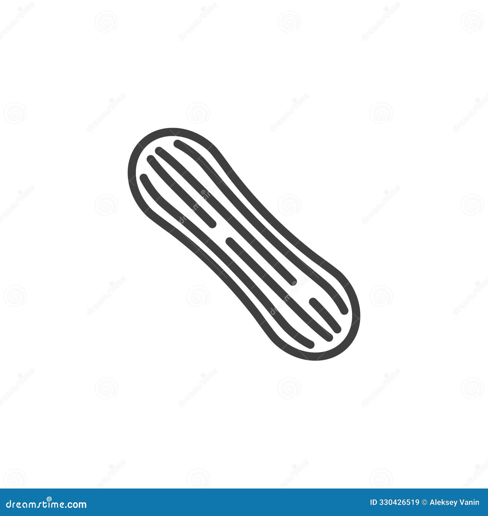 Eclair line icon stock vector. Illustration of sign - 330426519