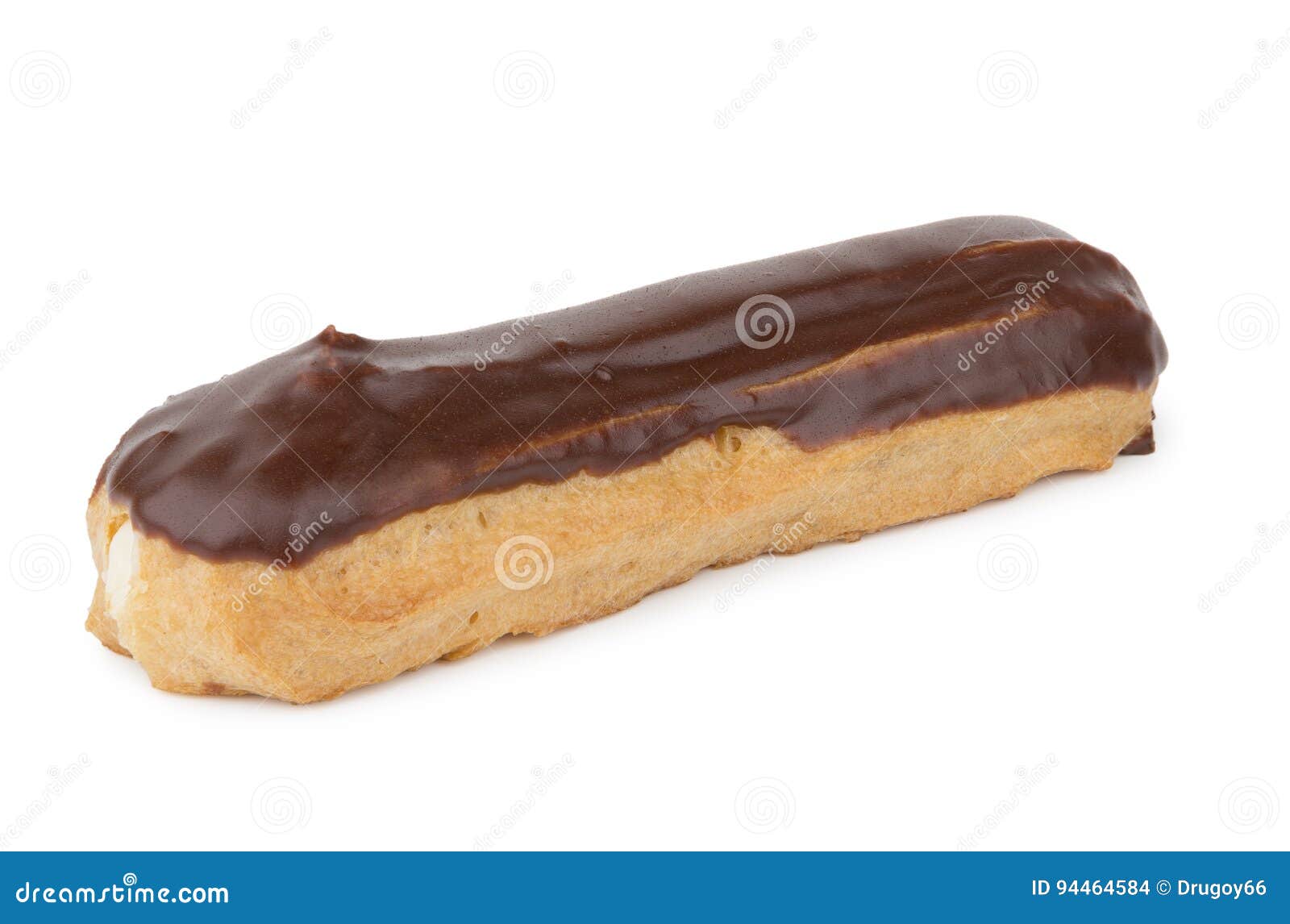 Eclair Simple Avec Du Chocolat D'isolement Sur Le Blanc Photo stock ...