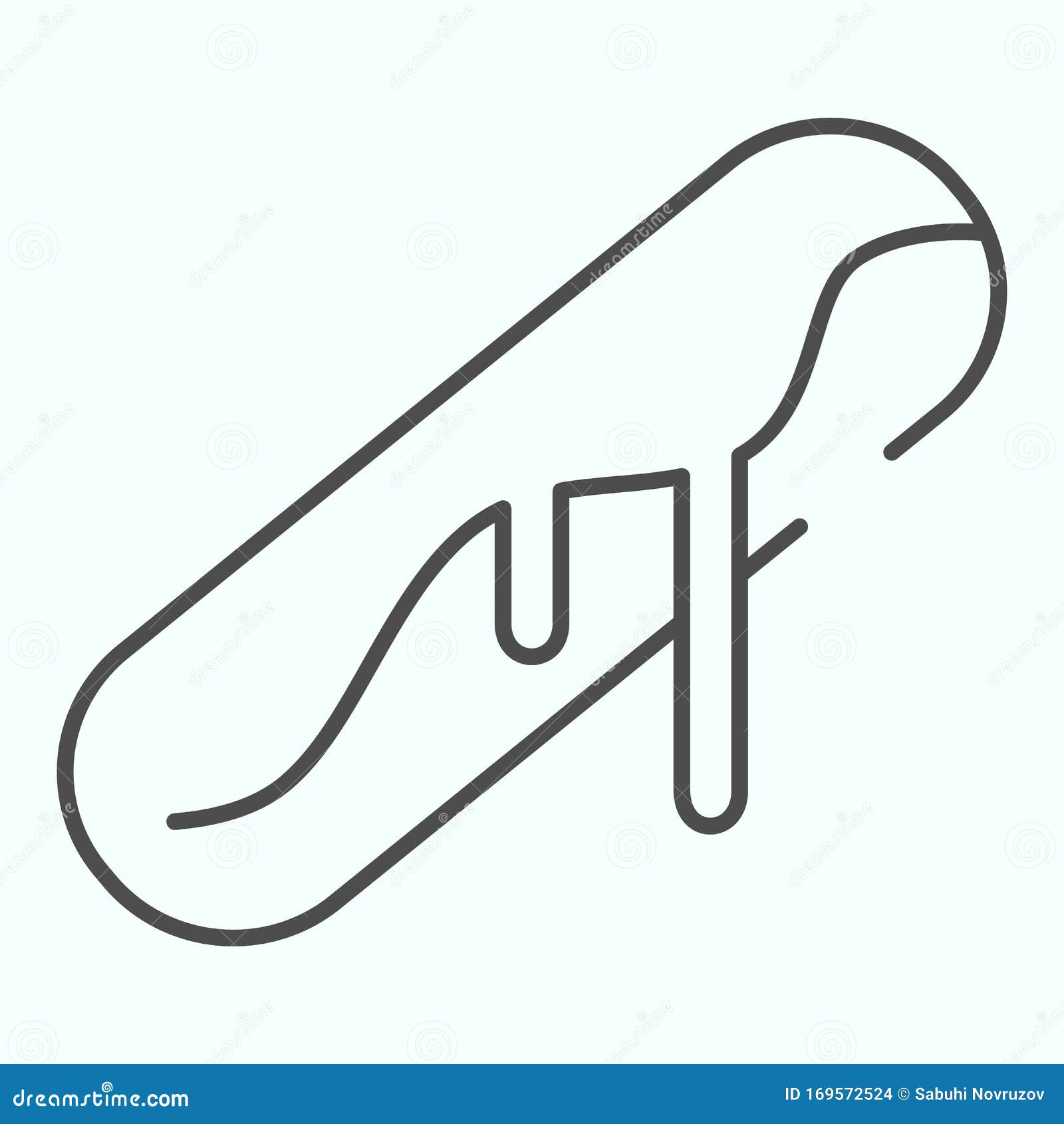 Eclair Thin Line Icon. Sweet Eclair Vector Illustration Isolated on ...